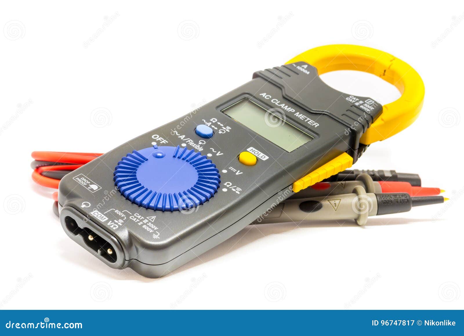Electric Digital Multimeter. Stock Image - Image of electricity, probe ...