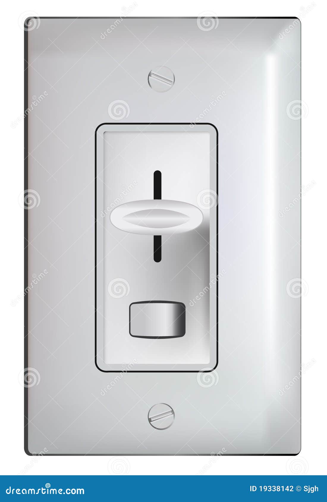 Electric Dimmer Switch -realistic Illustration Stock Vector ...