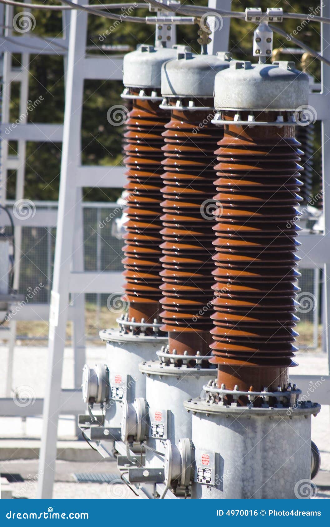 Electric Distribution Substation Detail Stock Photo - Image of system ...