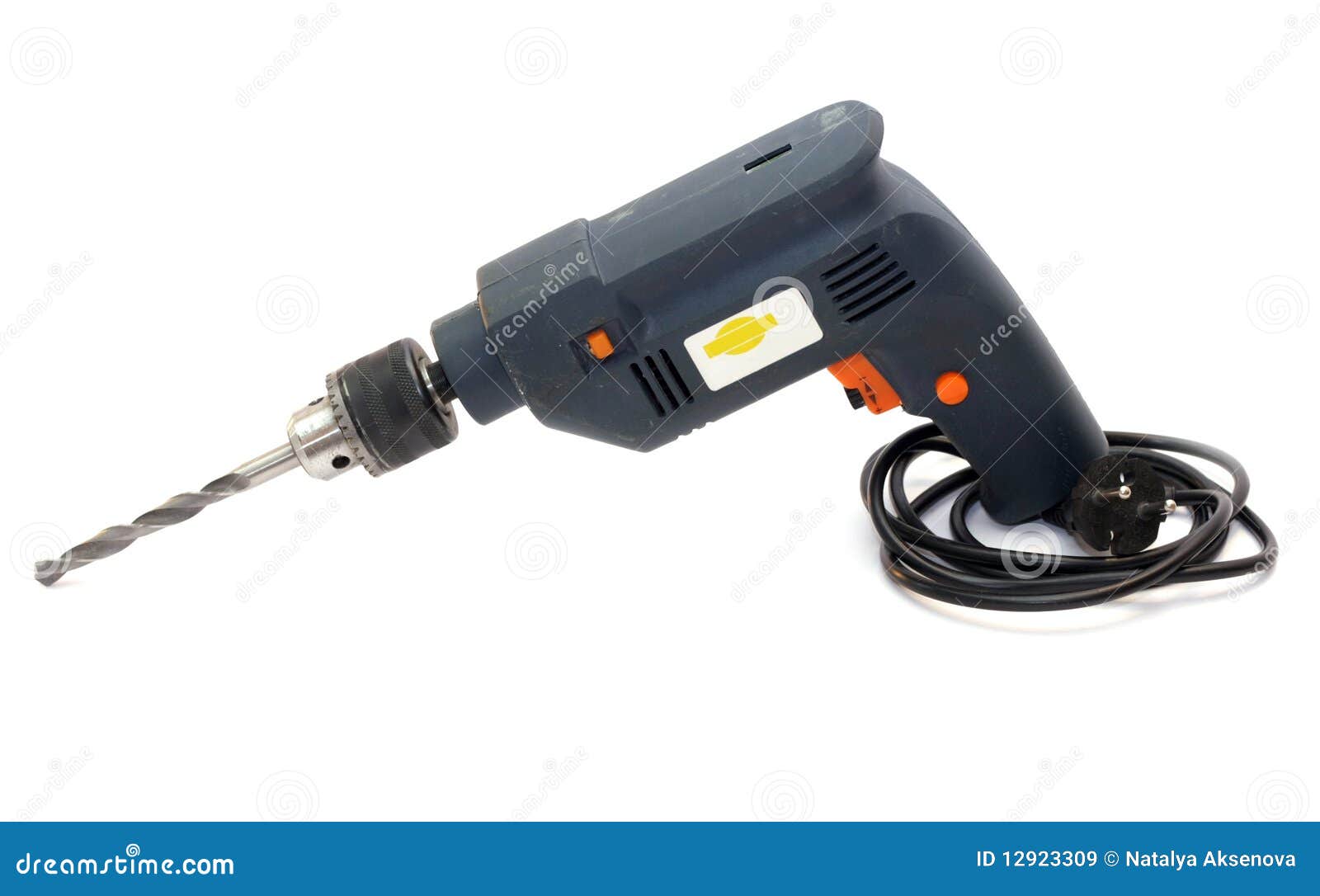 Electric drill stock image. Image of engineer, construction - 12923309