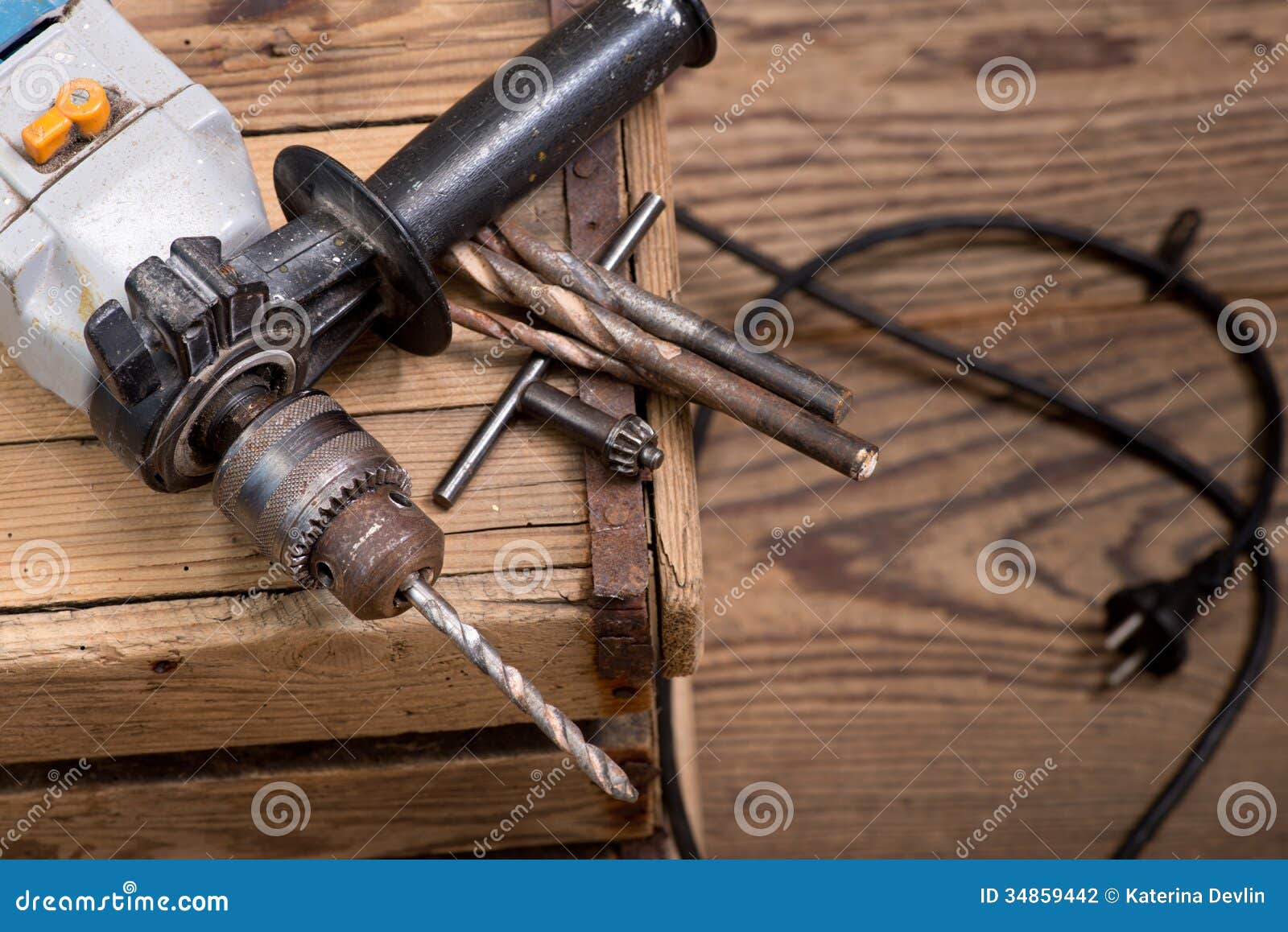 Electric Drill stock photo. Image of workroom, workshop - 34859442
