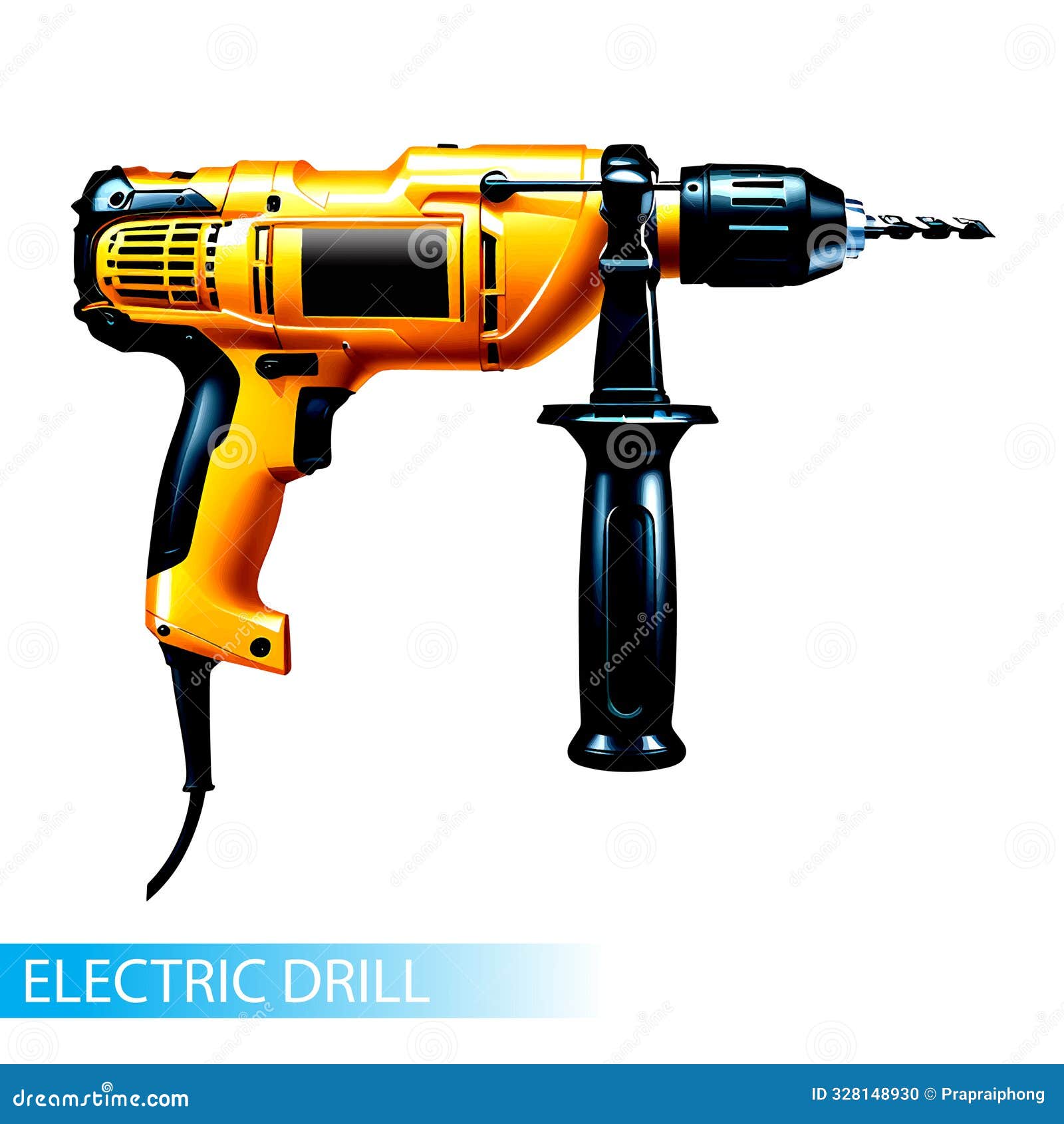 Electric Drill Vector Tool Drill Art Design Vector Template ...