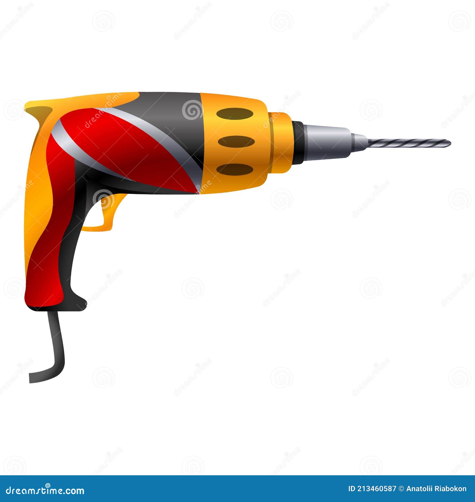Electric Drilling Machine Icon, Cartoon Style Stock Vector ...