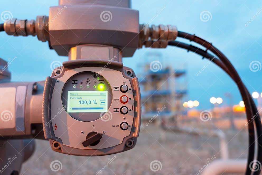 Electric Drive Screen with Indication of the Valve Status in the Open ...