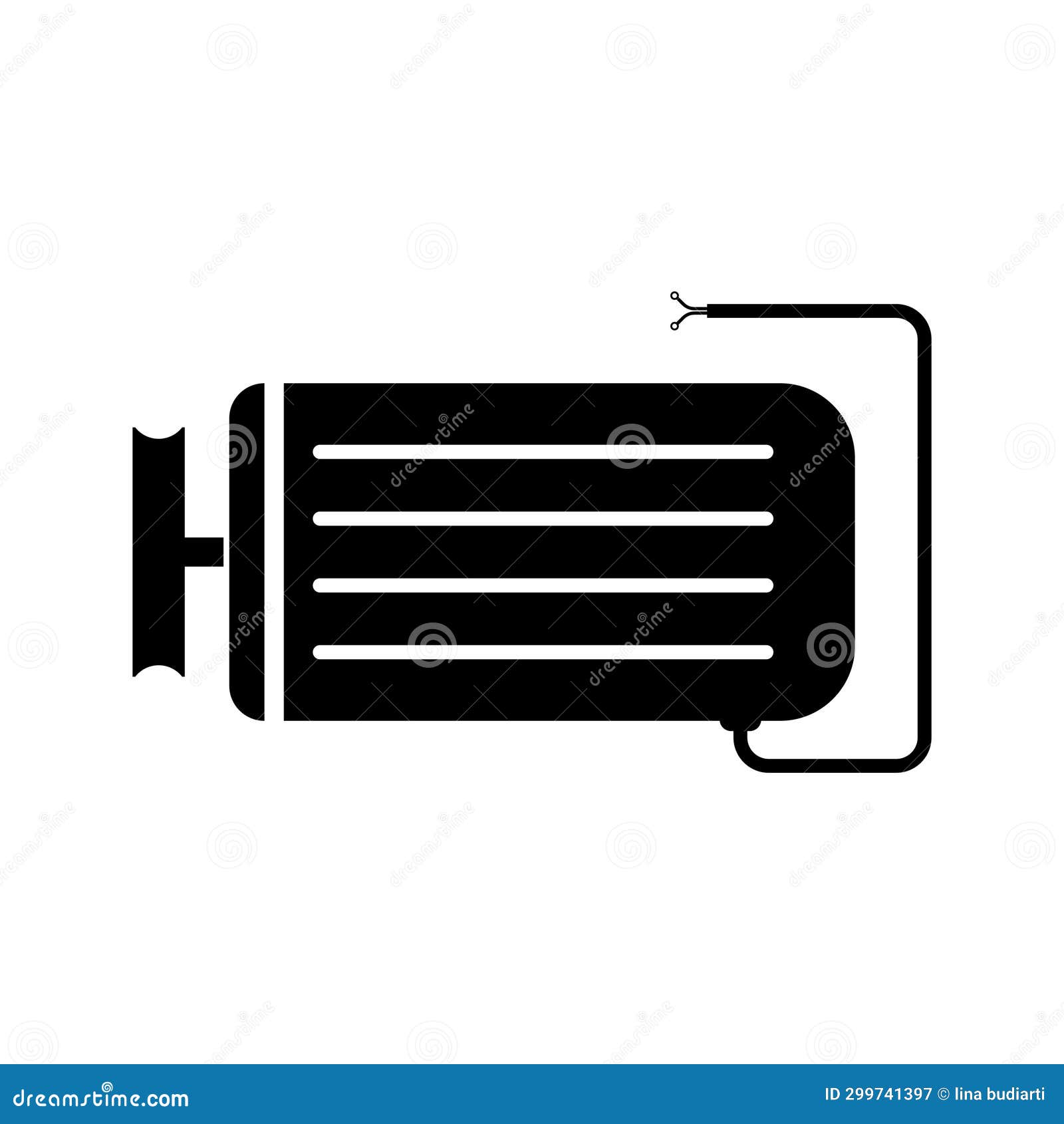 Electric dynamo icon stock illustration. Illustration of dynamo - 299741397