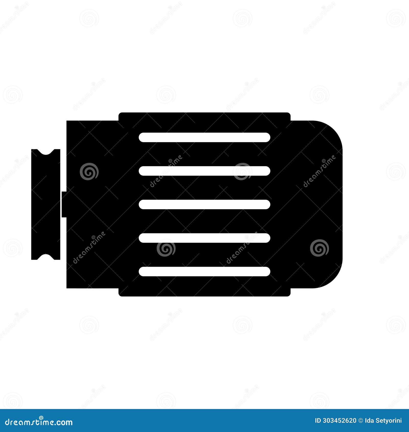 Electric dynamo icon stock illustration. Illustration of icon - 303452620