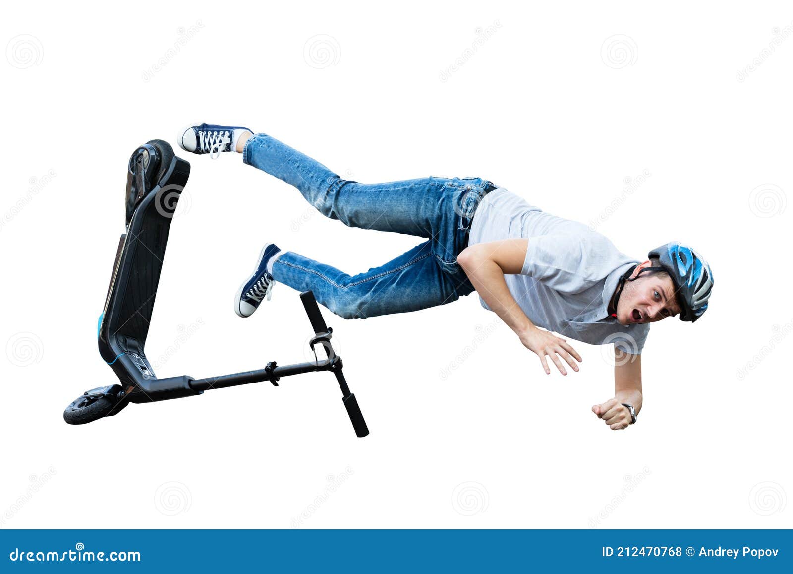 Electric E Scooter Collision Accident Stock Photo - Image of road ...