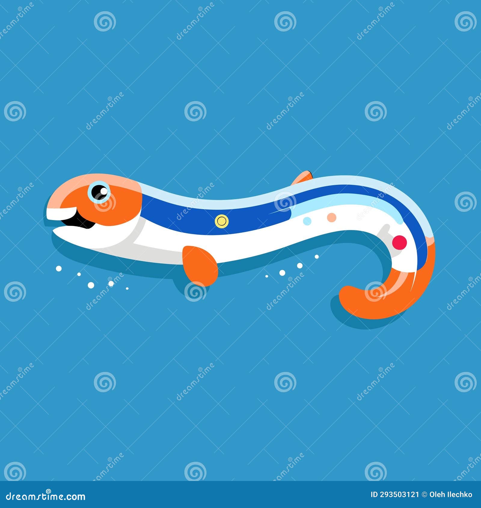 Electric Eel Vector Flat Minimalistic Isolated Illustration Stock ...