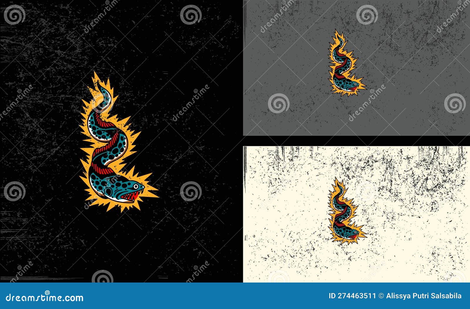 Electric Eels Vector Illustration Mascot Design Stock Vector ...