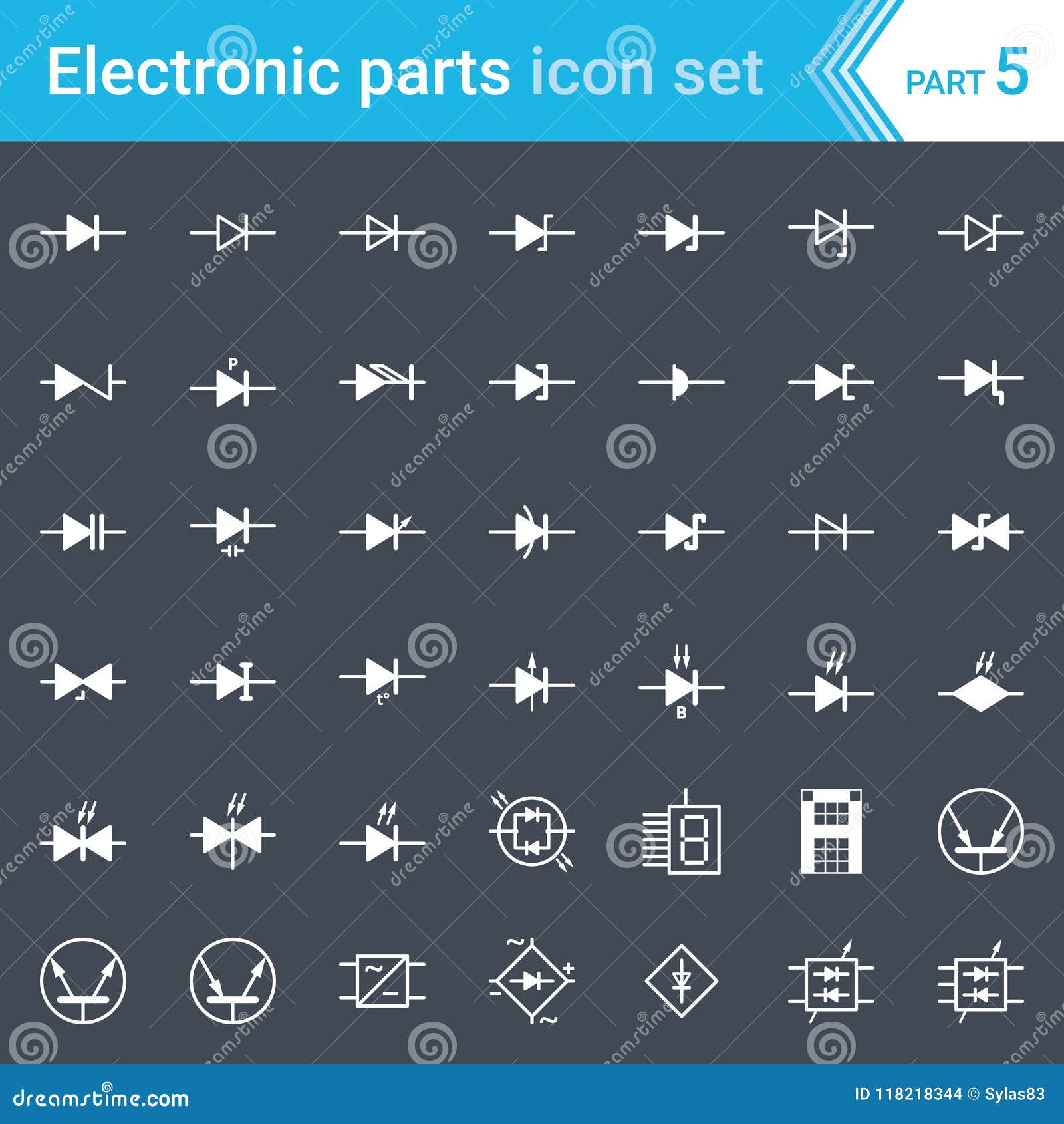 Electric and Electronic Icons, Electric Diagram Symbols. Diodes and ... Electric and Electronic Icons, Electric Diagram Symbols. Diodes and ...