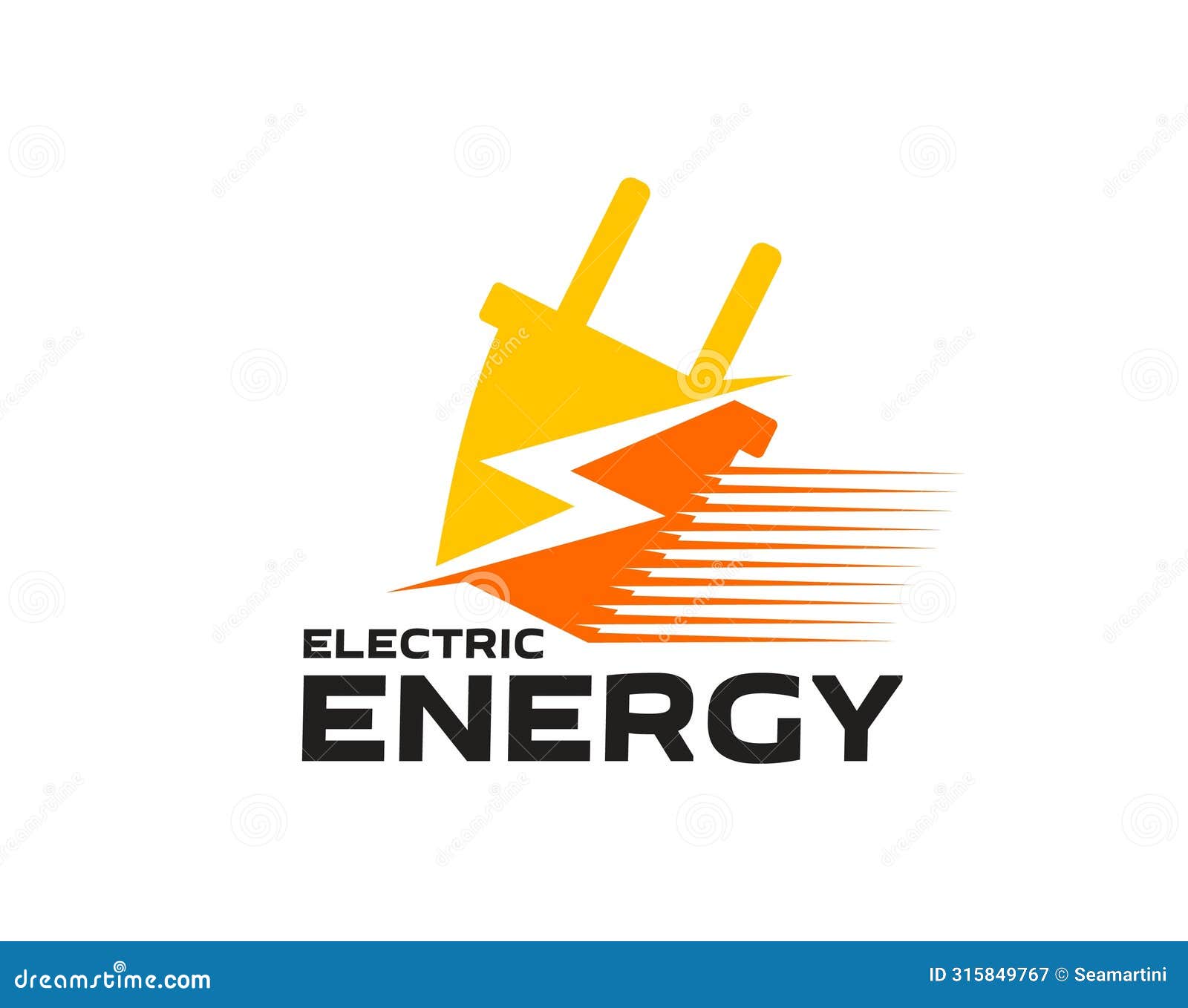 Electric Energy Logo Icon with Plug and Flash Bolt Stock Vector ...
