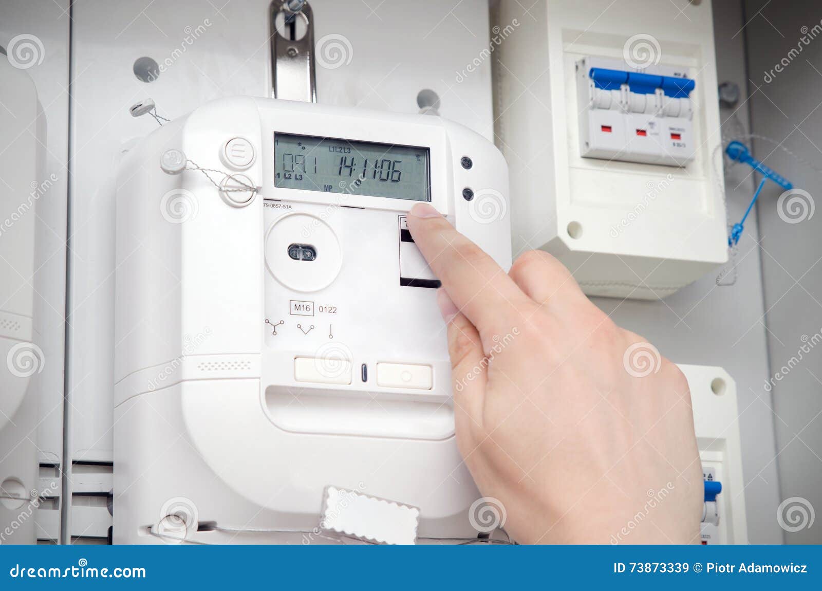 Electric Energy Meter. Electrical Unit Stock Image - Image of supply ...
