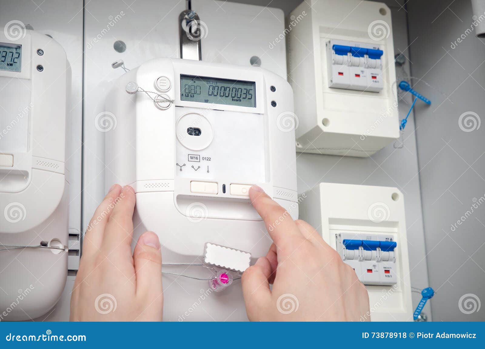 Electric Energy Meter. Electrical Unit Stock Photo - Image of energy ...