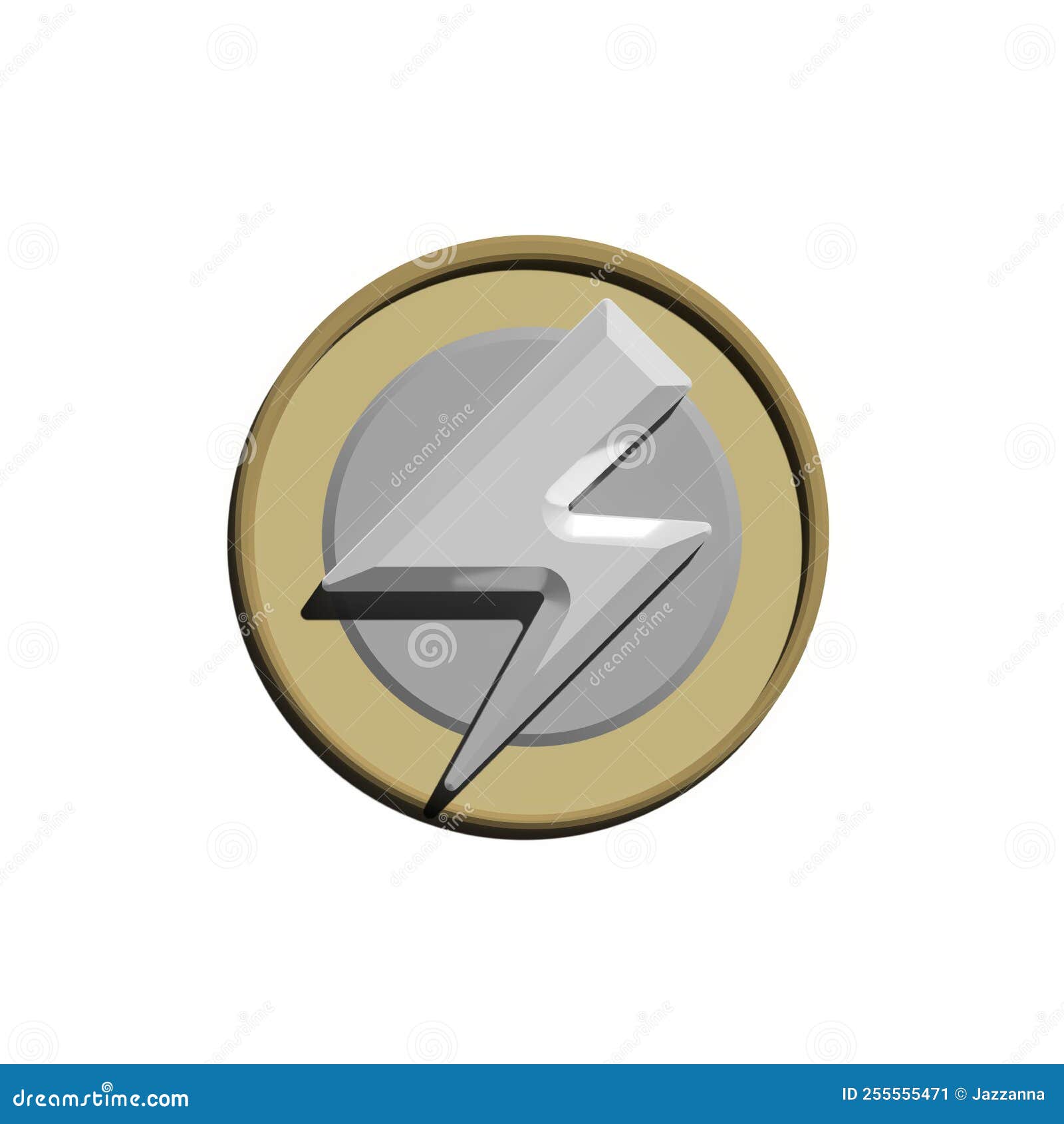 Electric Energy Money 3D Rendering Stock Illustration - Illustration of ...