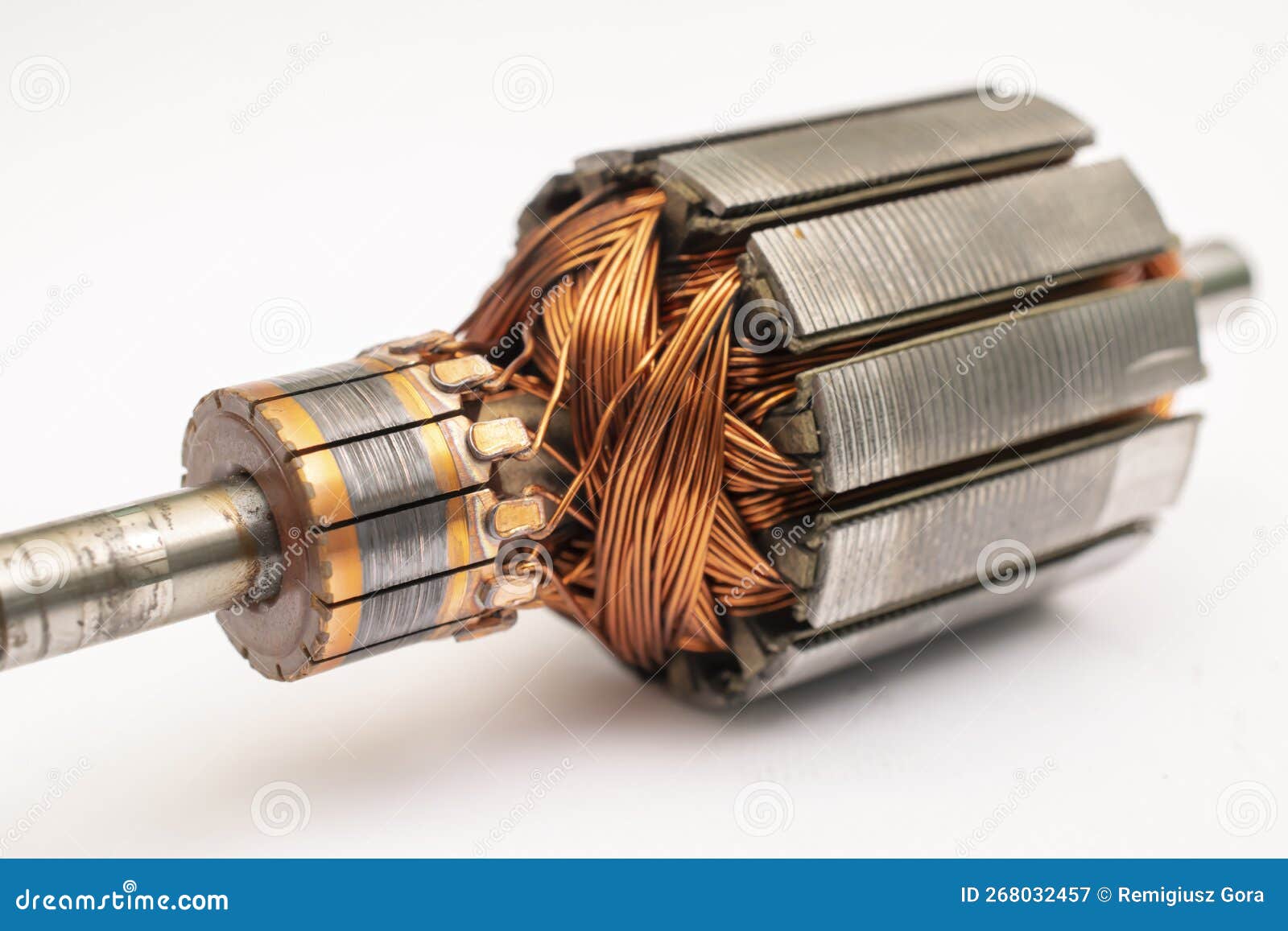 Electric Engine. Copper Windings Stock Image - Image of coil, rotor ...