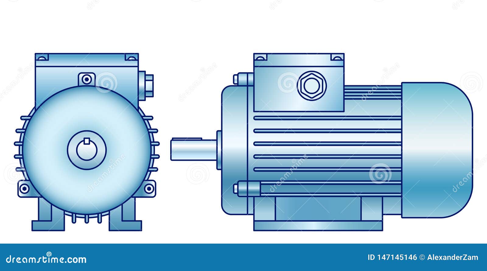 Electric Engine Illustration Stock Vector - Illustration of component ...