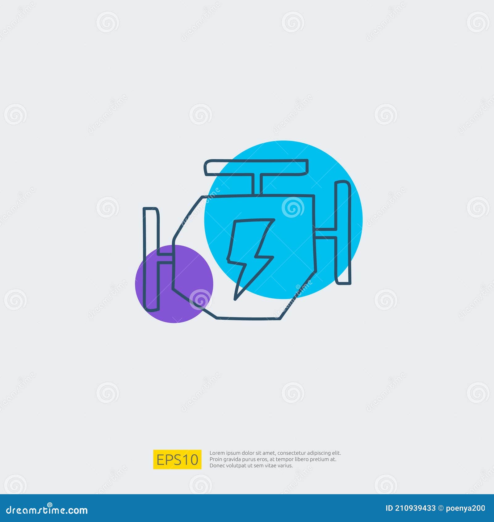 Electric Engine Machine Doodle Icon. Electrical Vehicle Sign Symbol ...