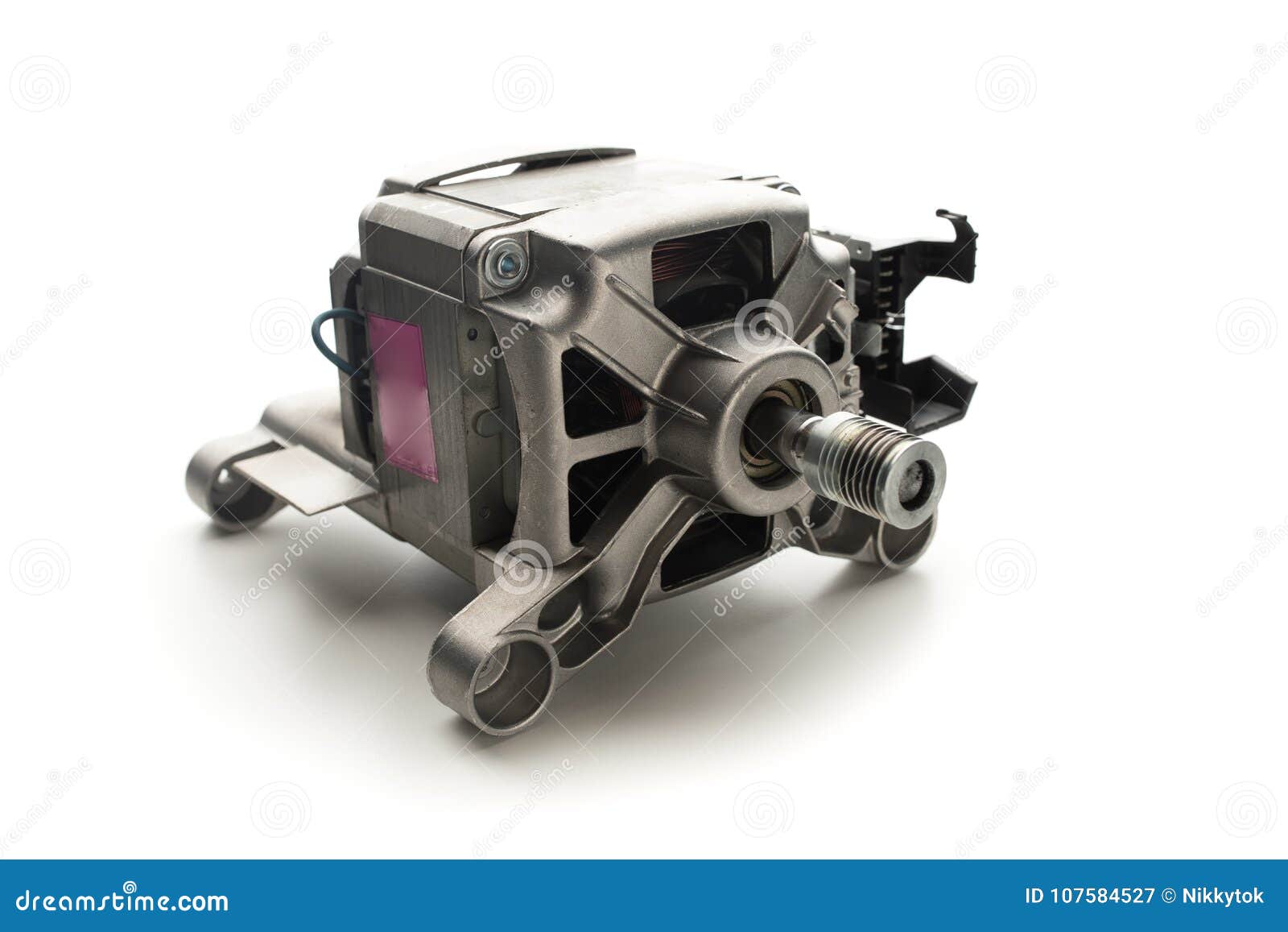 Electric Engine Motor of Washing Machine on White Stock Image - Image ...