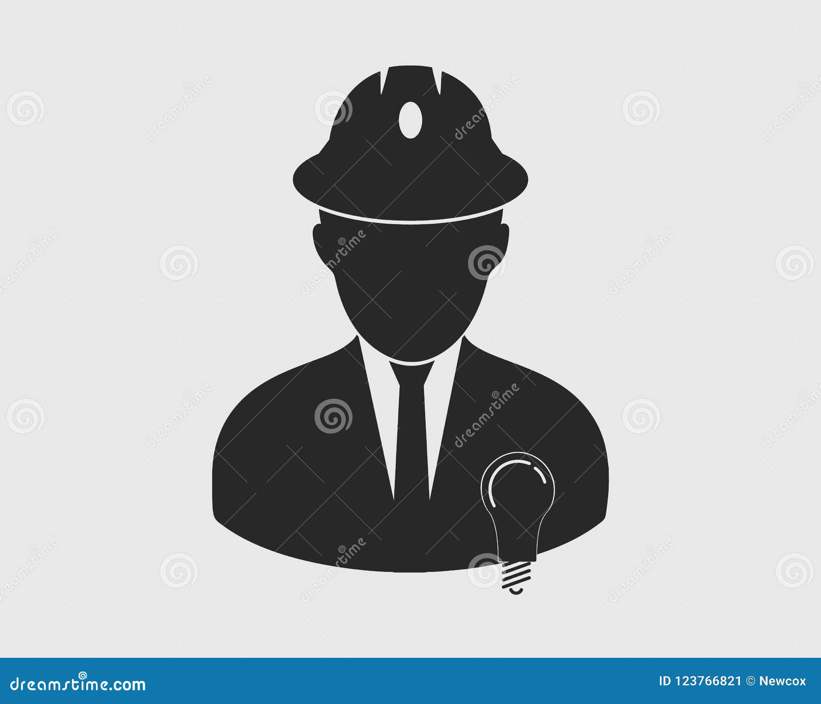 Electric Engineer Icon. stock vector. Illustration of equipment - 123766821