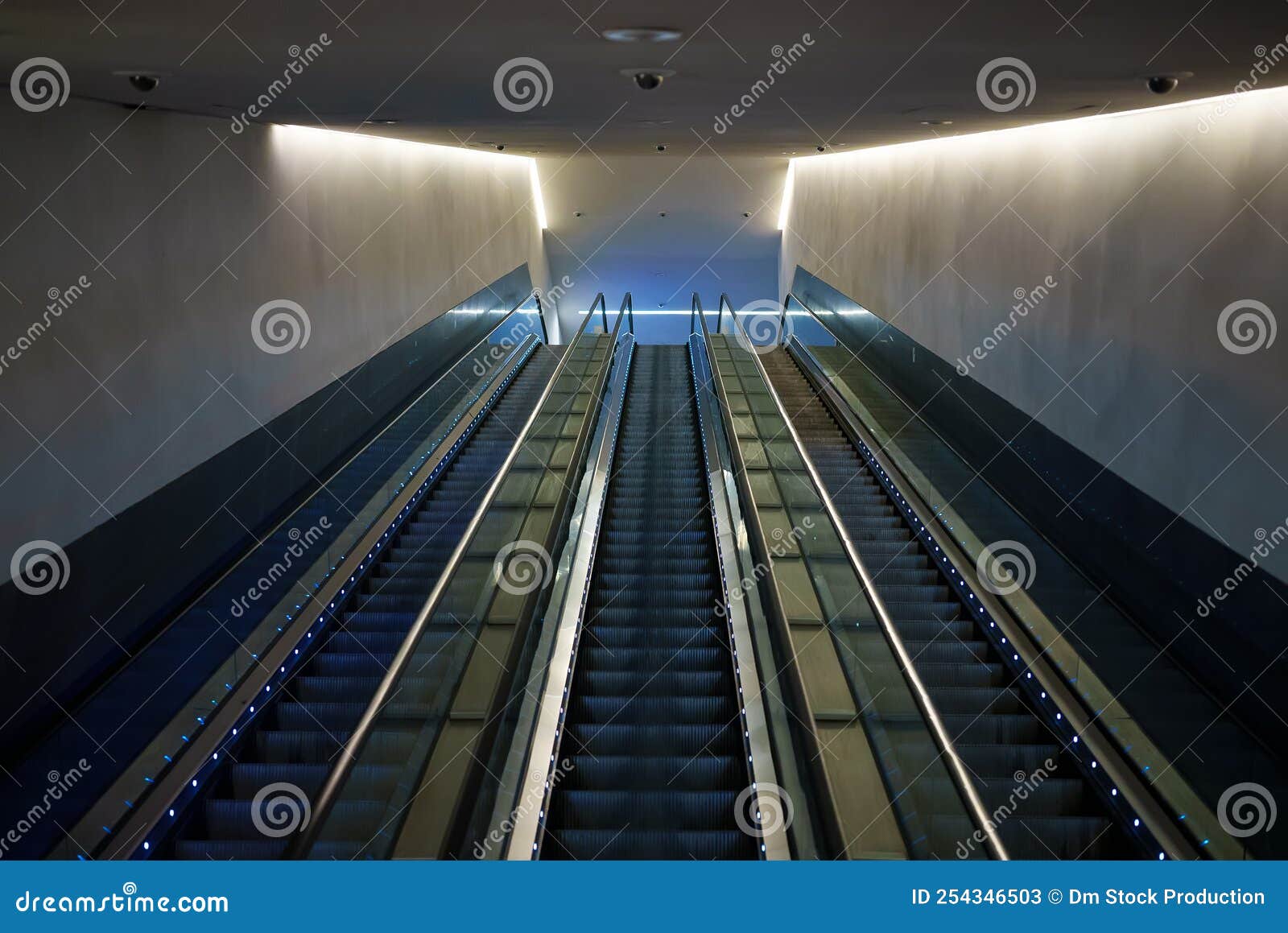 Electric Escalator in Metro. Stock Image - Image of stainless, electric ...