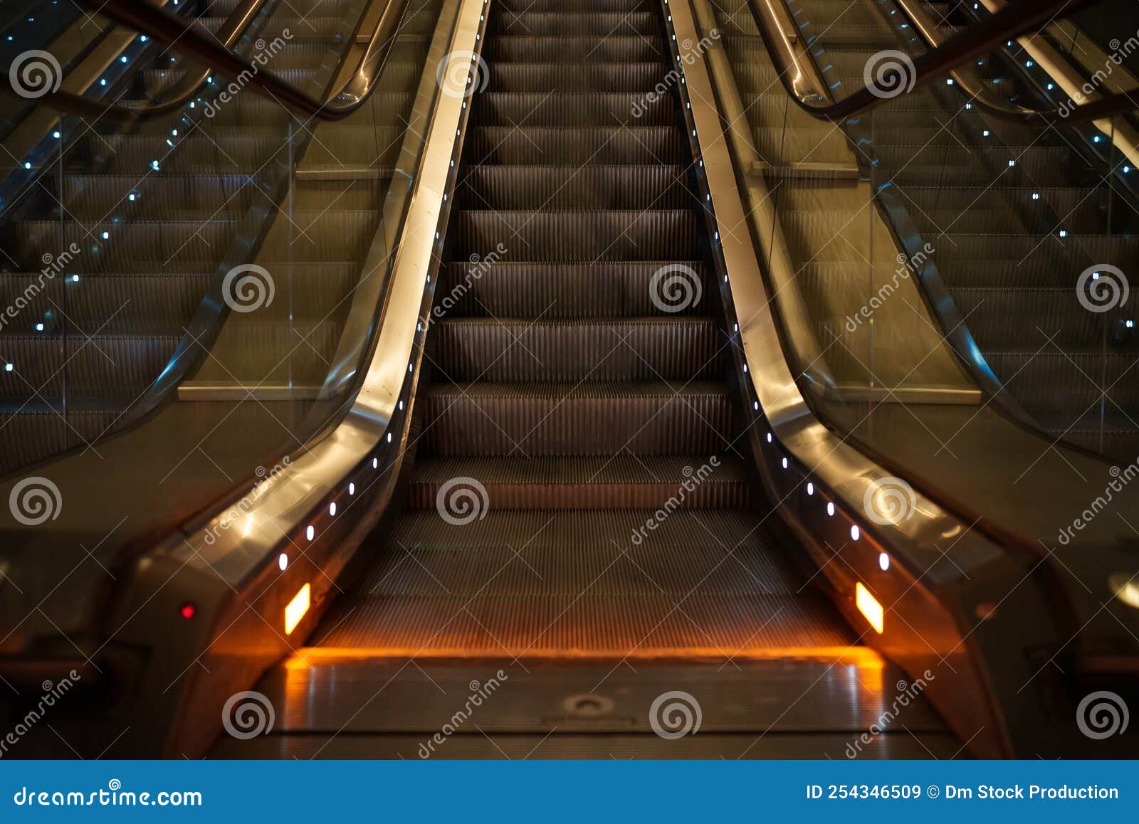 Electric Escalator in Metro. Stock Image - Image of indoor, escalator ...