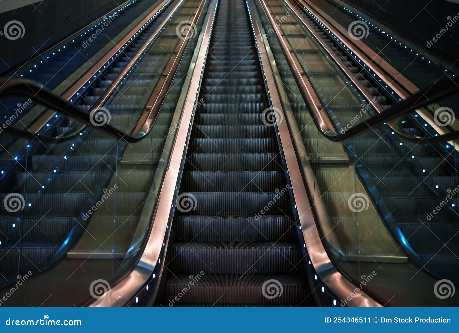 Electric Escalator in Metro. Stock Image - Image of concept, staircase ...