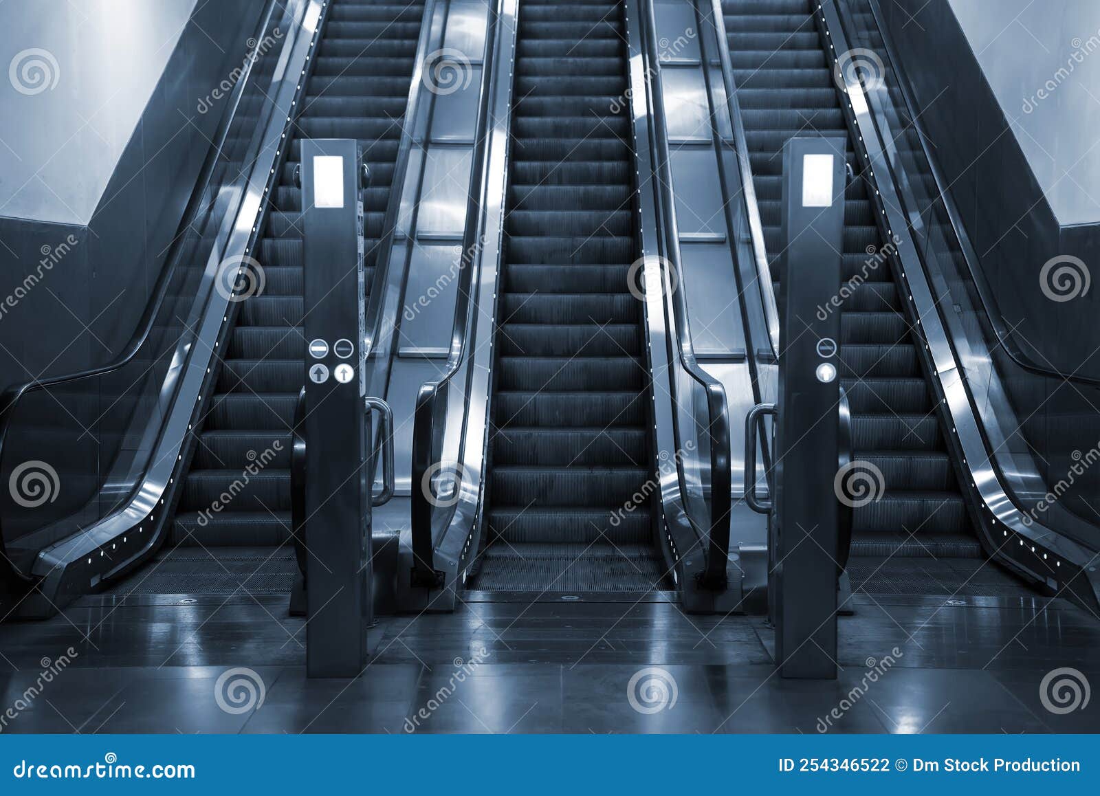 Electric Escalator in Metro. Stock Photo - Image of handrail, europe ...