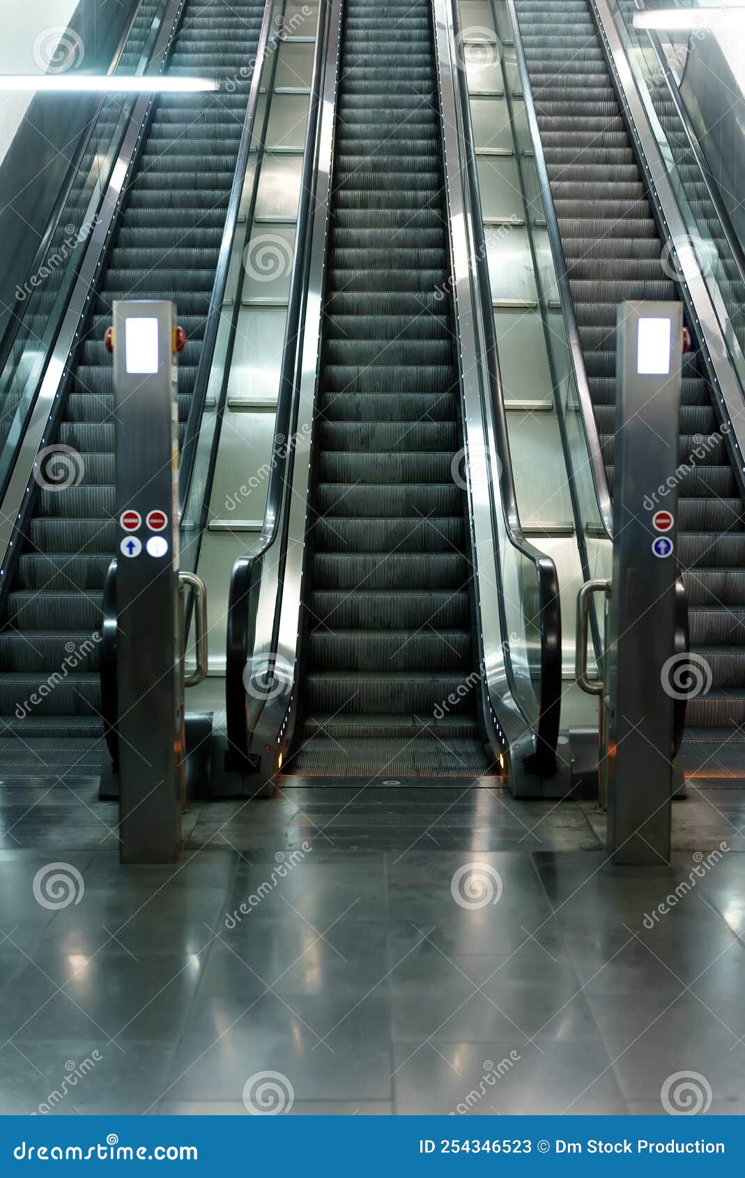 Electric Escalator in Metro. Stock Image - Image of europe, interior ...