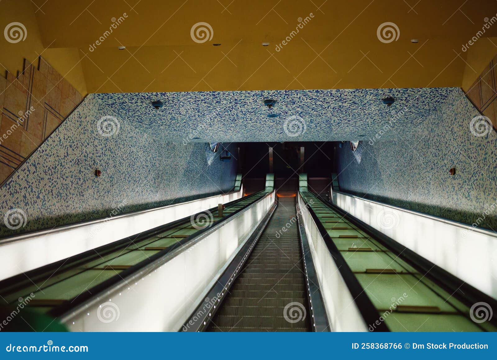 Electric Escalators in Metro. Stock Photo - Image of mall, lift: 258368766