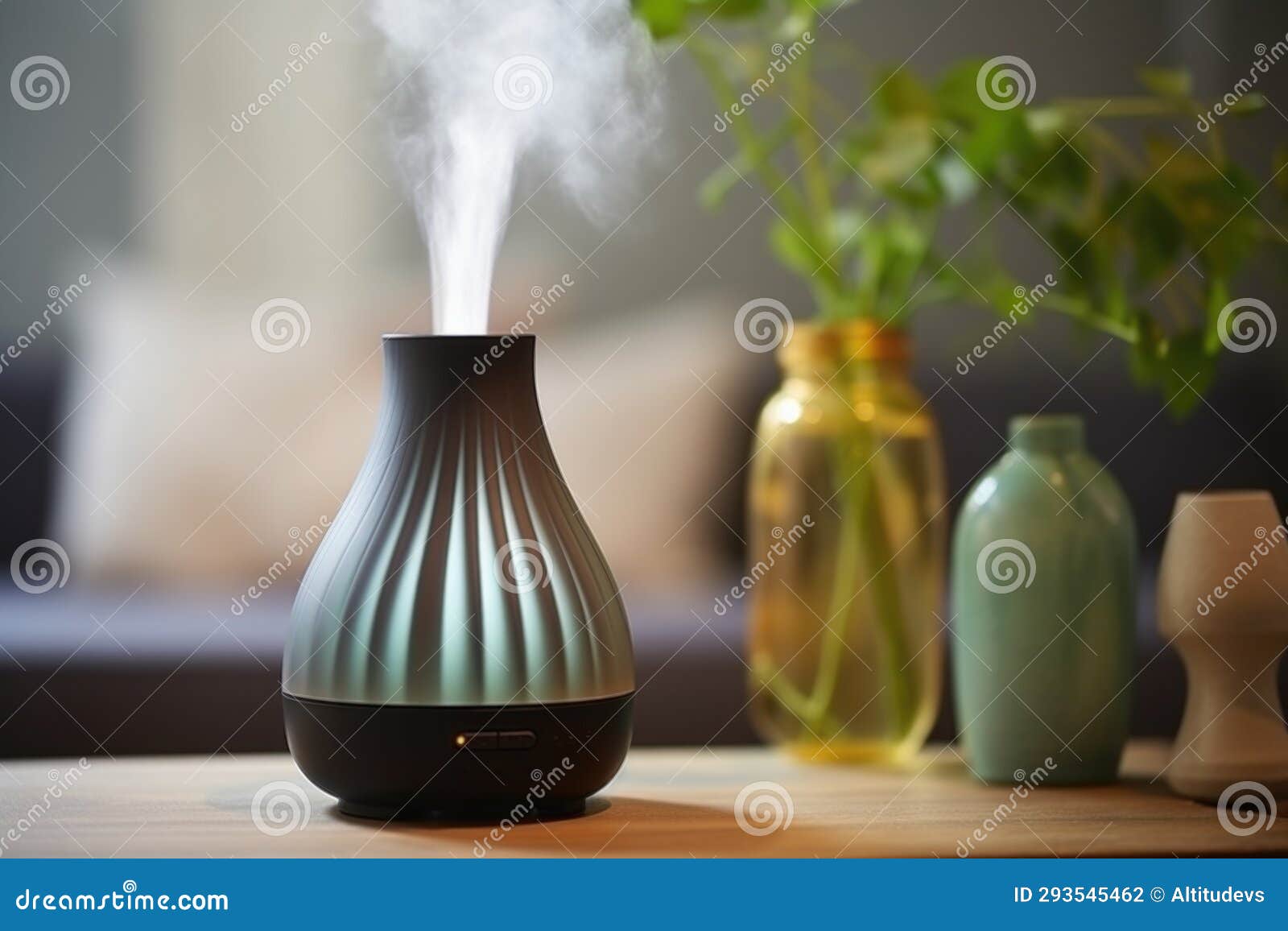 Electric Essential Oil Diffuser Spreading Aromatic Mist Stock Photo ...