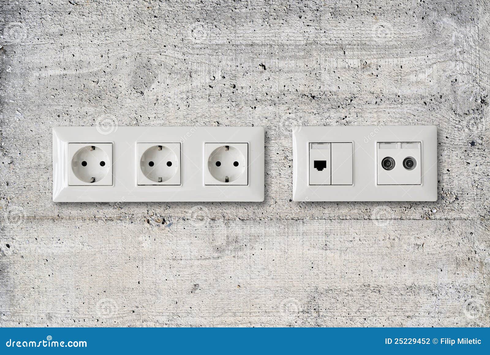 Electric Ethernet and Antenna Socket Stock Photo - Image of texture ...