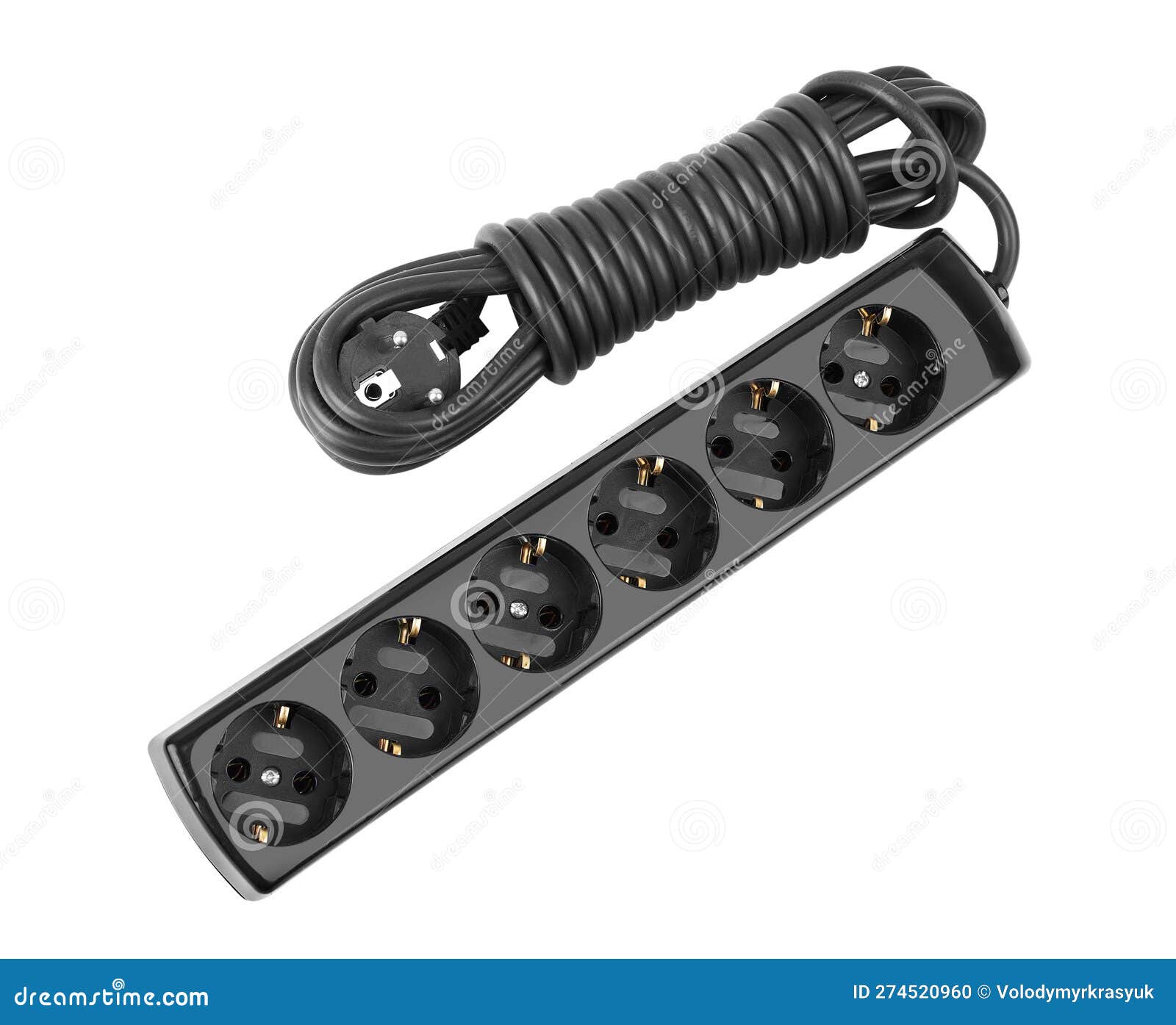 Electric Extender Cable on a White Background Stock Photo - Image of ...