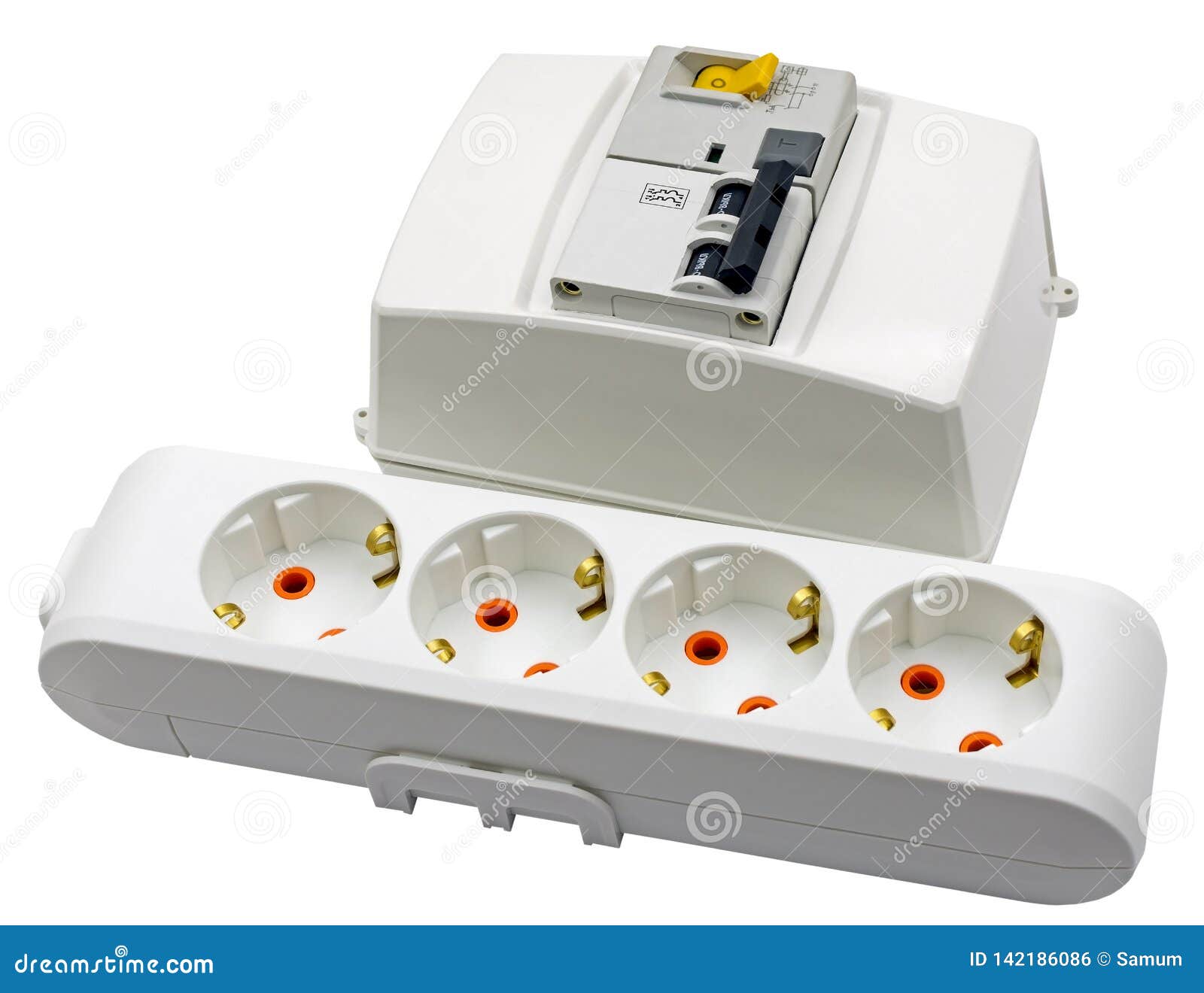 Electric Extension and Automatic Circuit Breaker Stock Photo - Image of ...