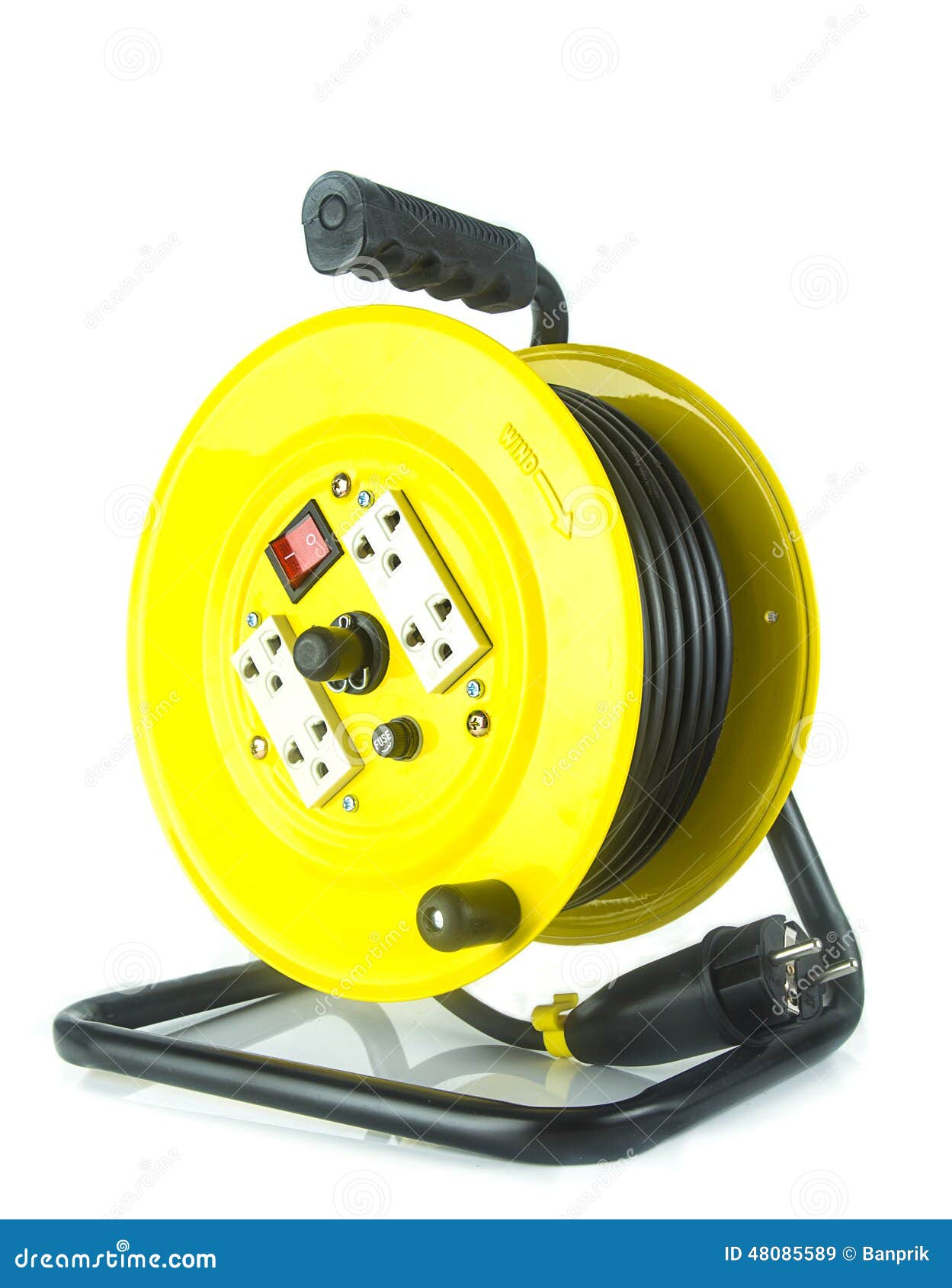 Electric Extension On Cherry Background. Powerboard Isometric W Stock ...