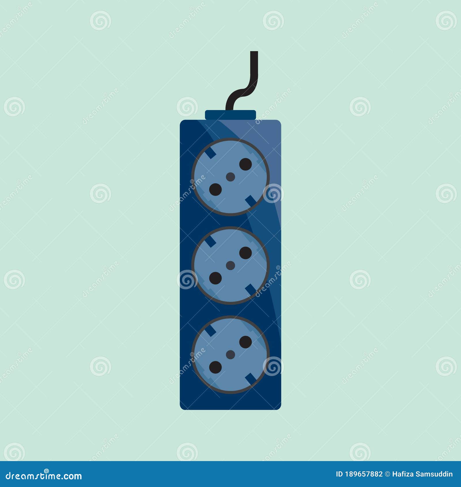 Electric Extension Cord. Vector Illustration Decorative Design Stock ...