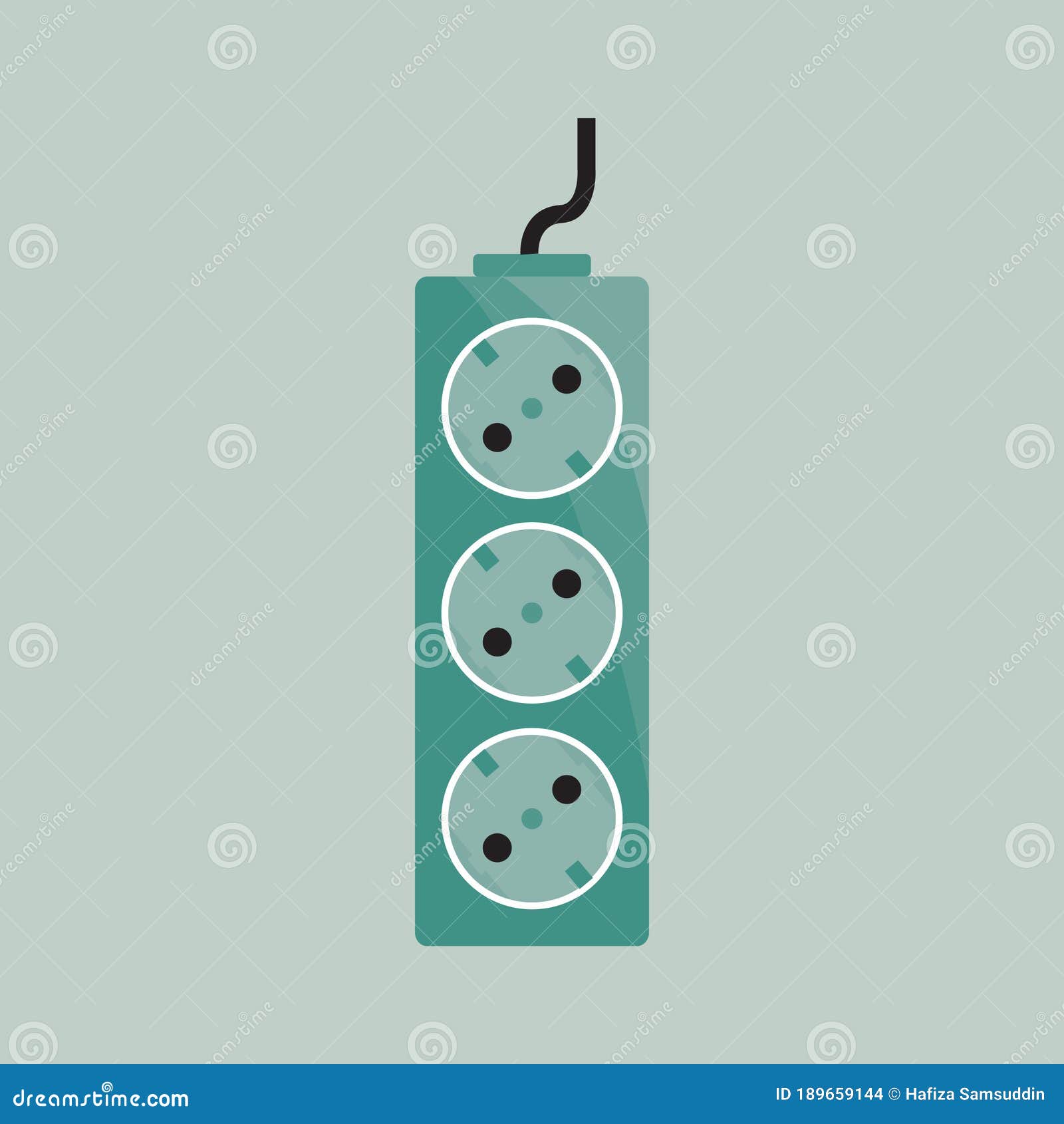 Electric Extension Cord. Vector Illustration Decorative Design Stock ...