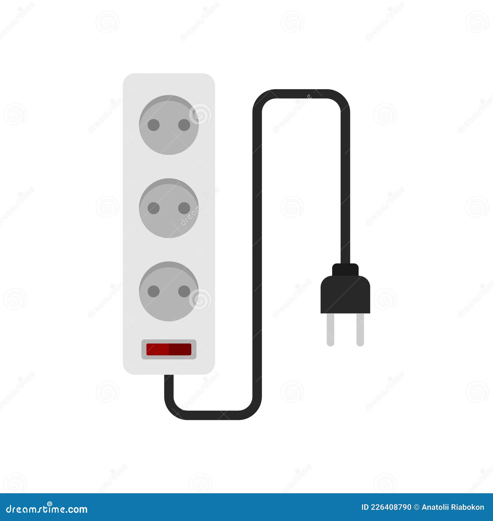Electric Extension Cords Icon Flat Isolated Vector Stock Vector ...