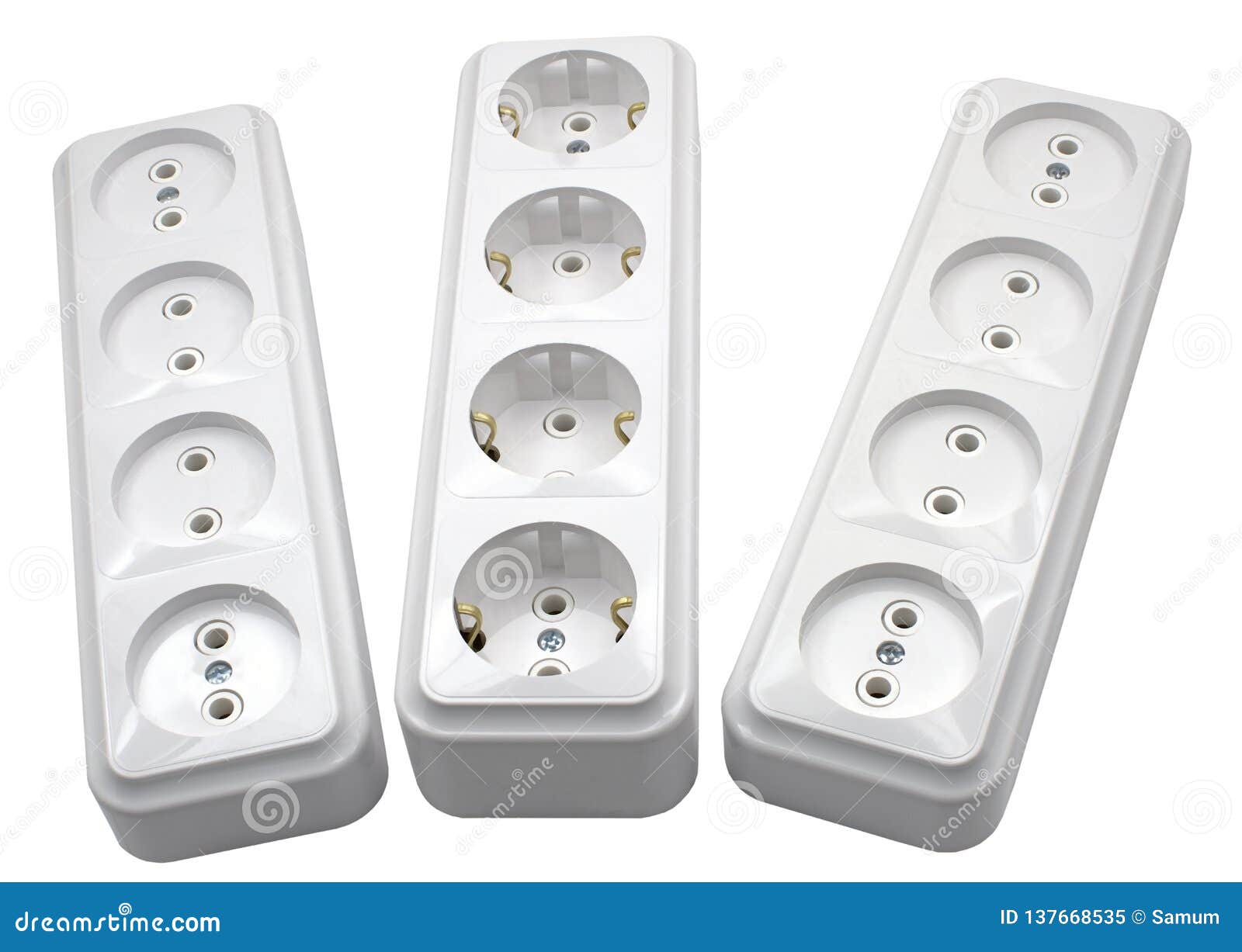 Electric Extension Isolated on White Stock Image - Image of supply ...