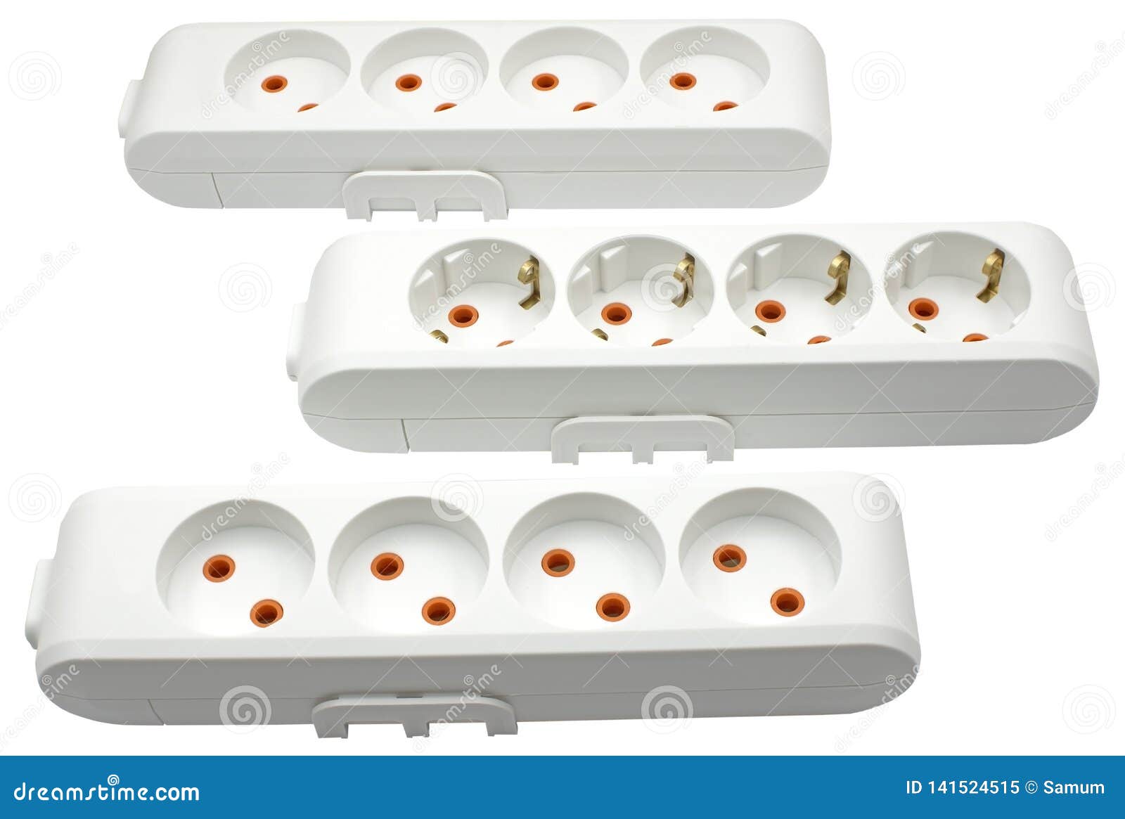 Electric Extension Isolated on White Stock Image - Image of amps, surge ...