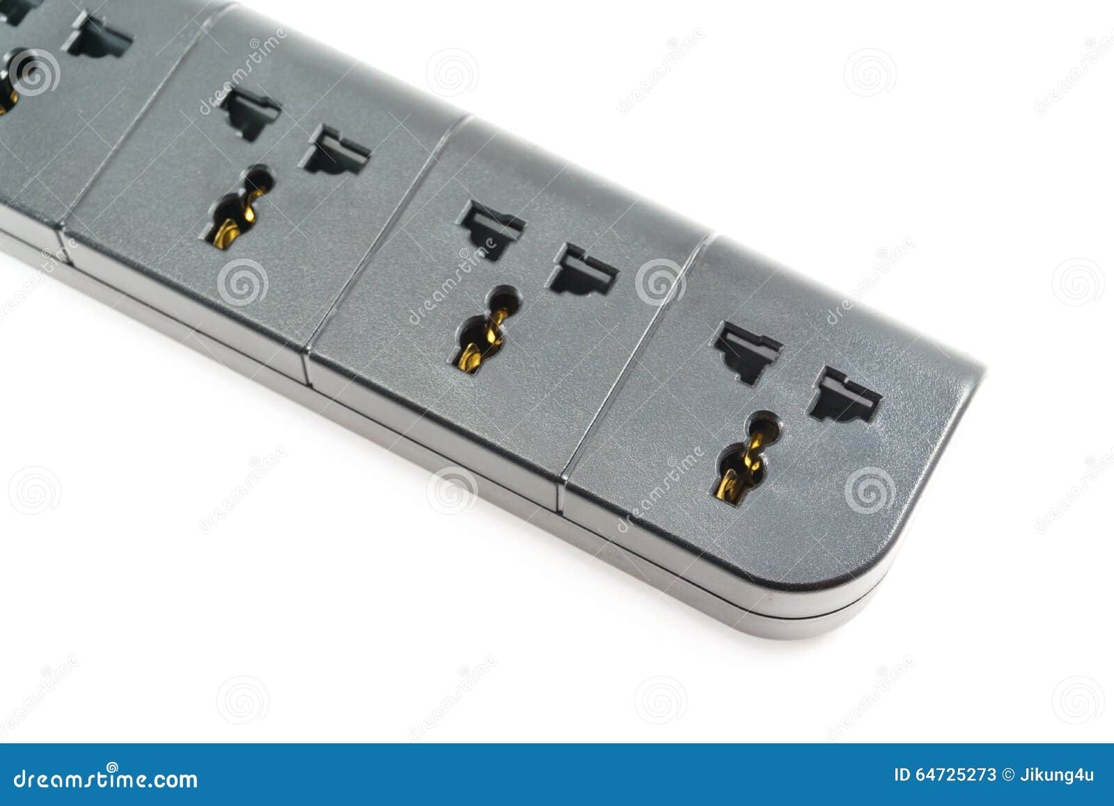 Electric extension strip stock image. Image of socket - 64725273