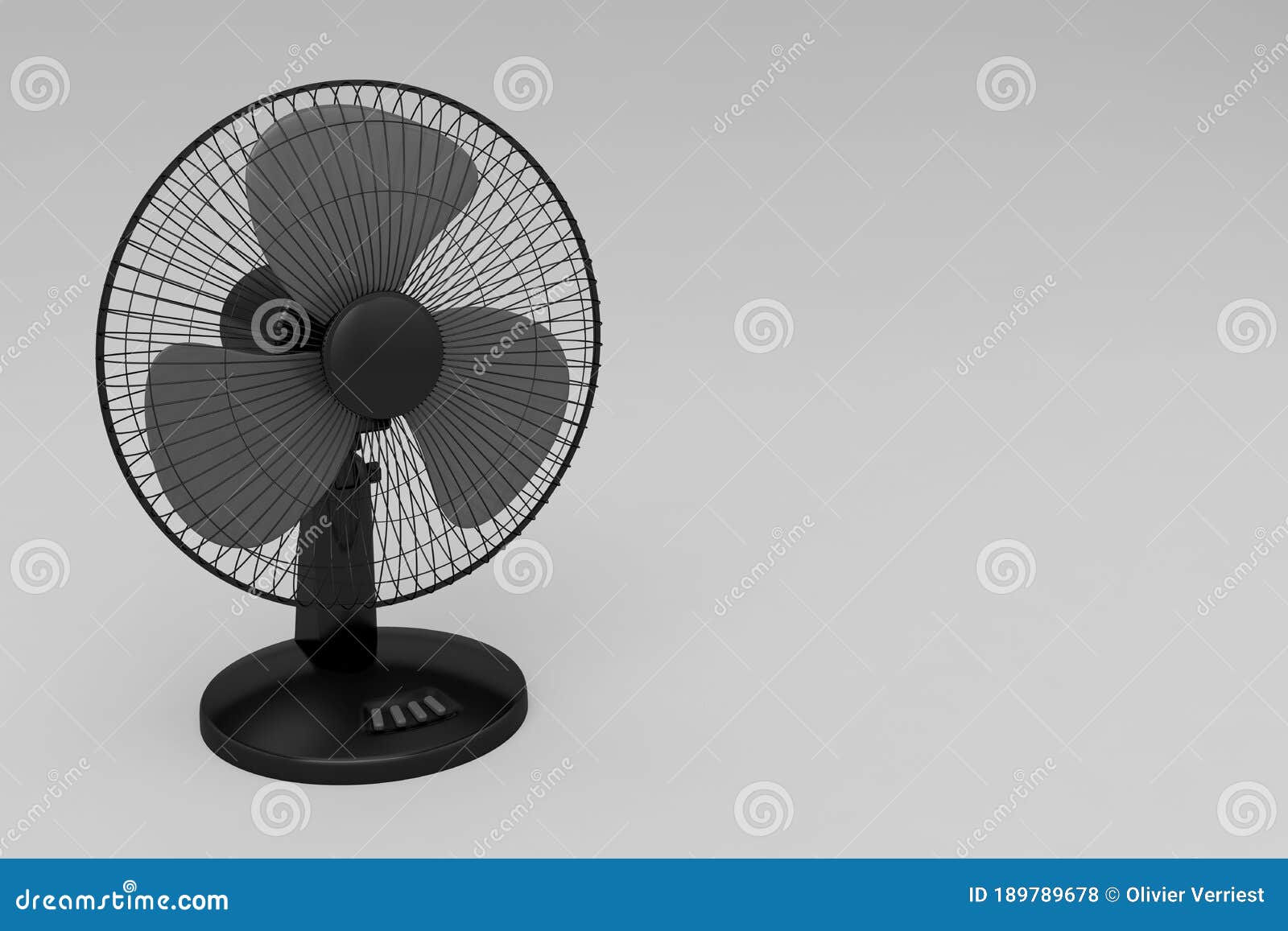 Electric Fan Blown Cold Wind Stock Illustration - Illustration of desk ...