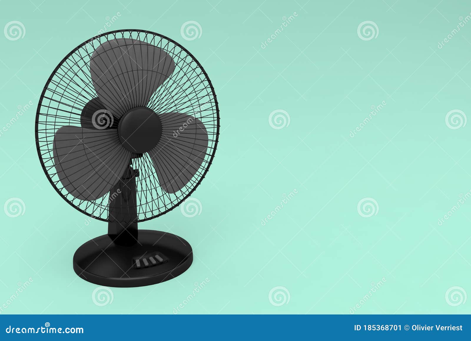 Electric Fan Blown Cold Wind Stock Illustration - Illustration of ...