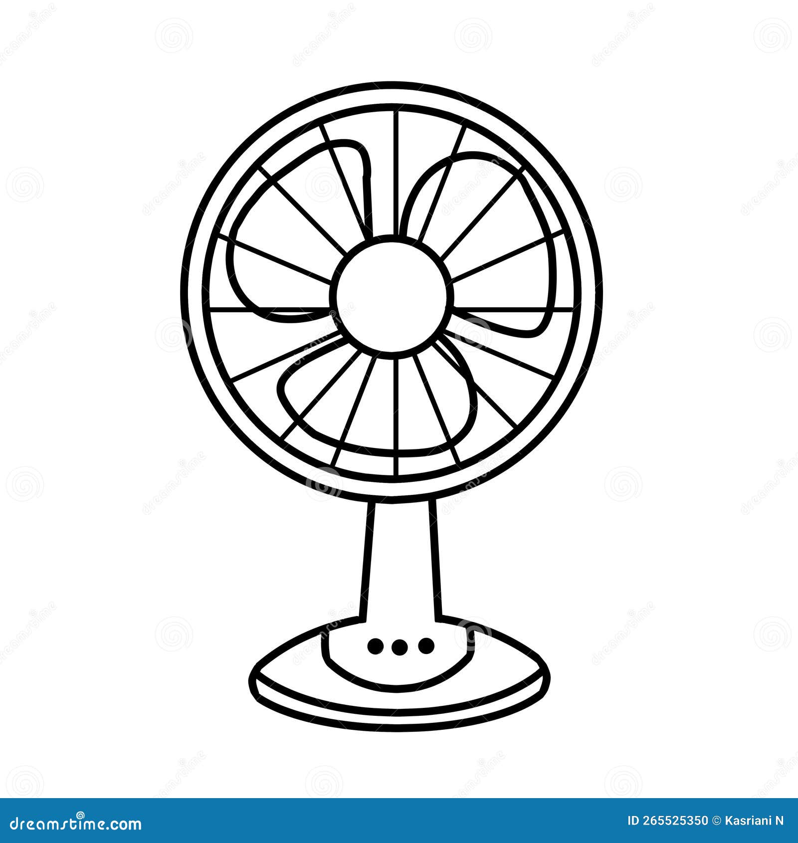 Electric Fan for Coloring Worksheet. Coloring Page for Kids Stock ...