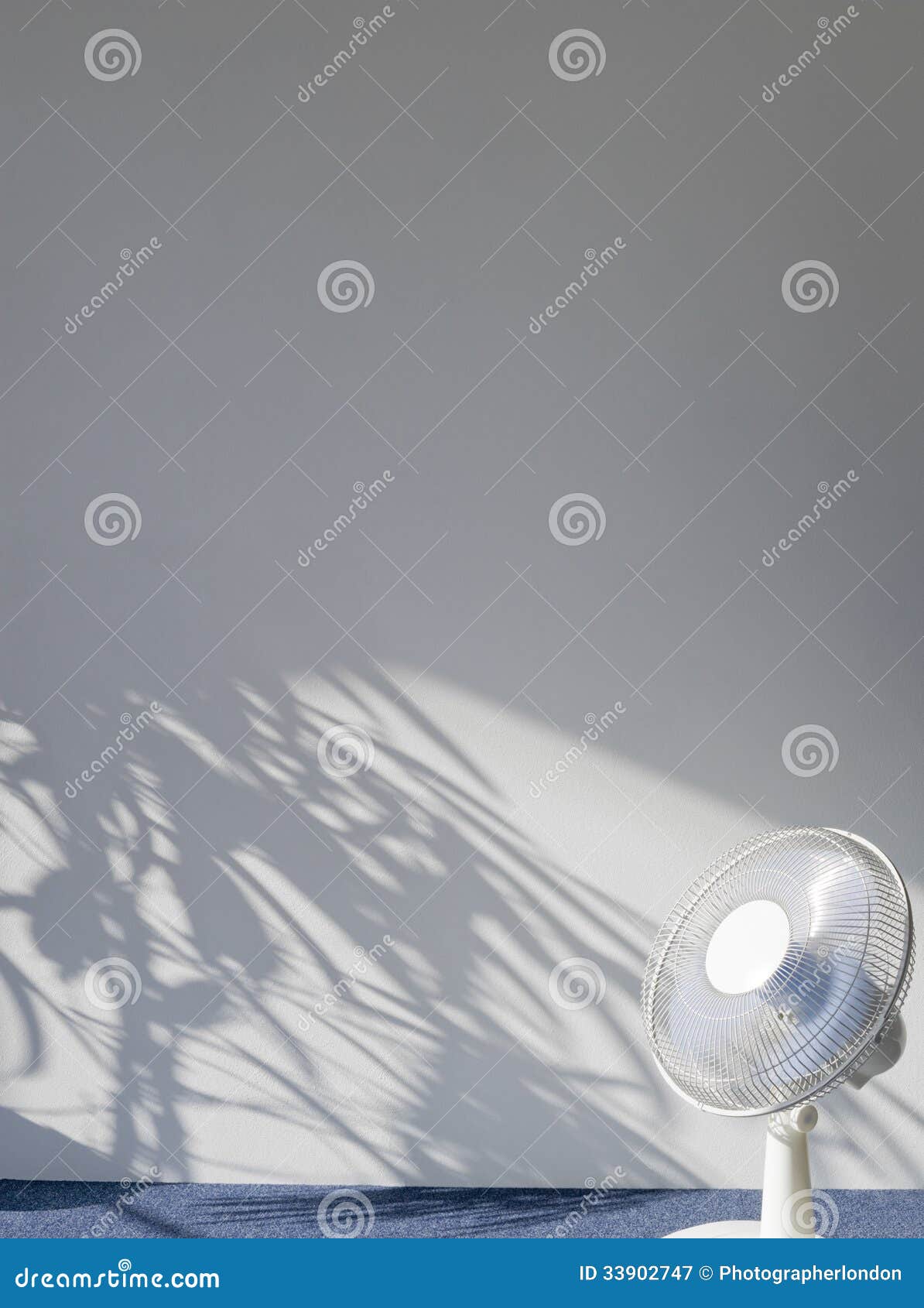 Electric Fan in Empty Room stock image. Image of concept - 33902747