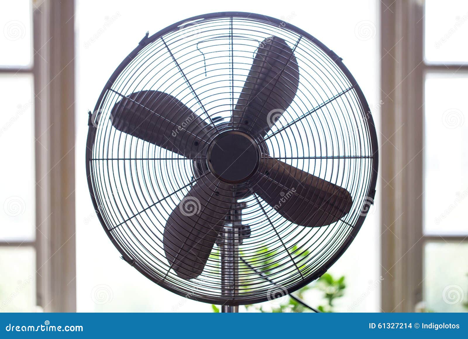 Electric fan in front. stock photo. Image of appliance - 61327214