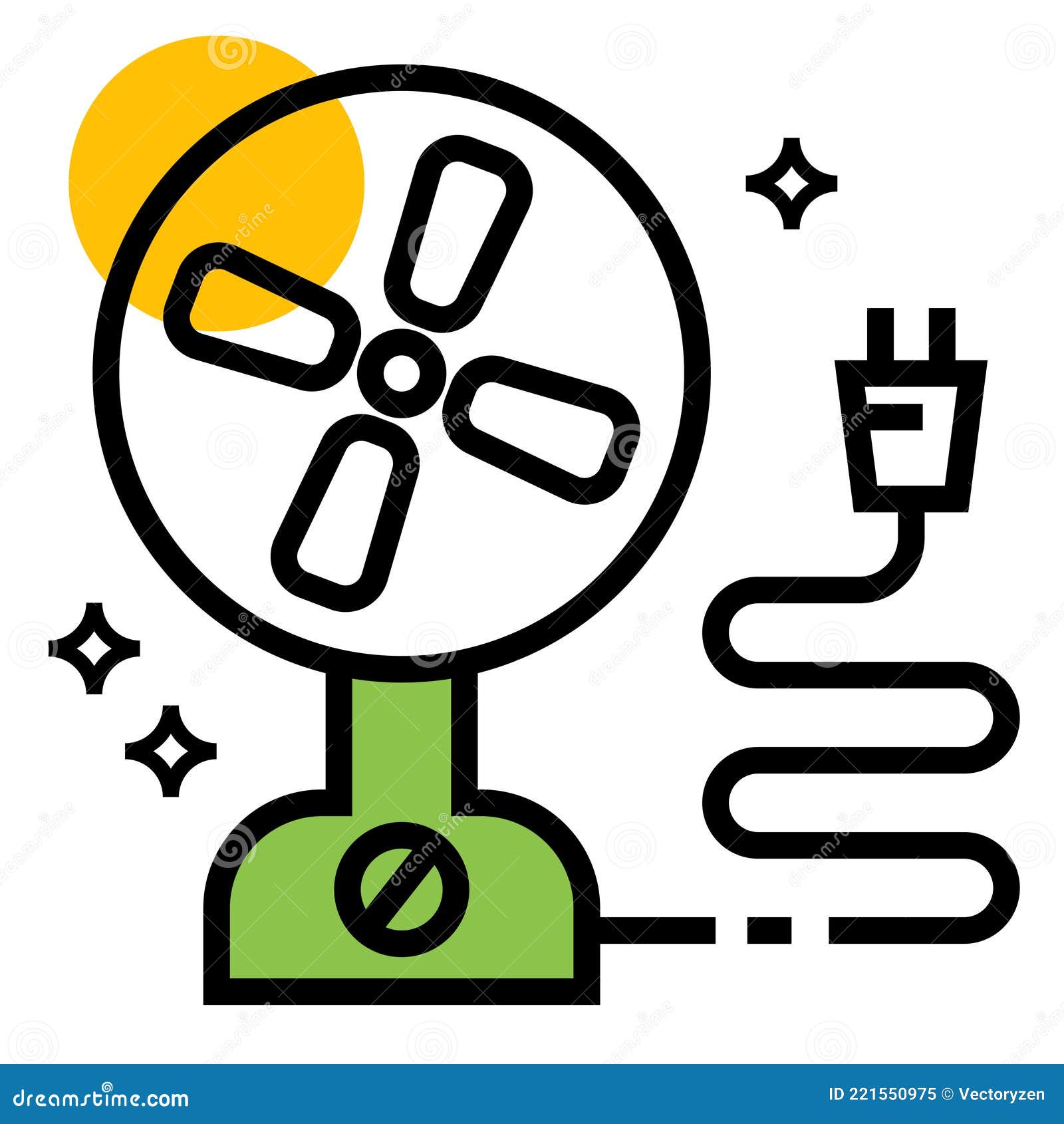 Electric Fan Icon Design Illustration Stock Vector - Illustration of ...