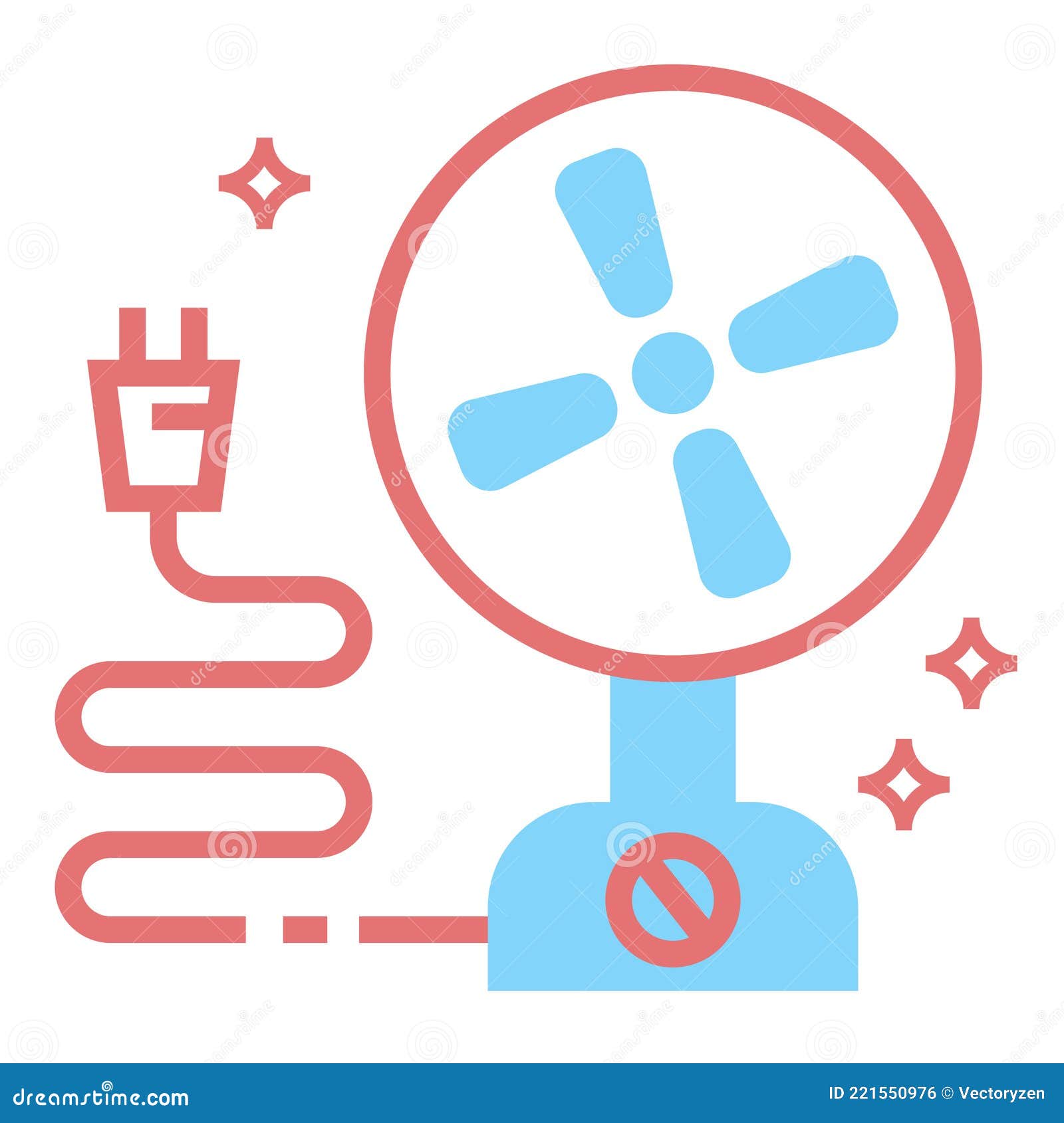 Electric Fan Icon Design Illustration Stock Vector - Illustration of ...