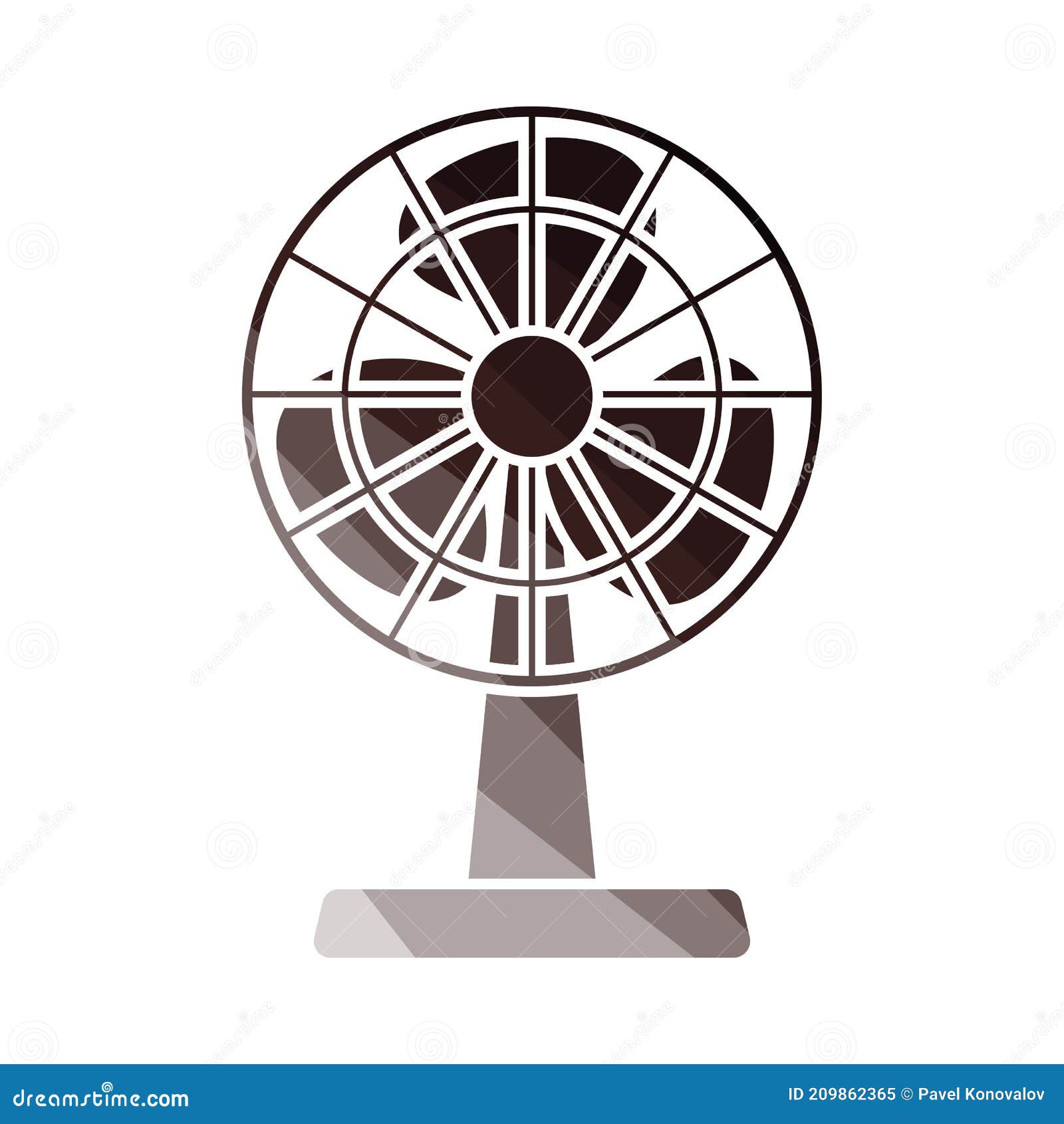 Electric Fan Icon stock vector. Illustration of home - 209862365