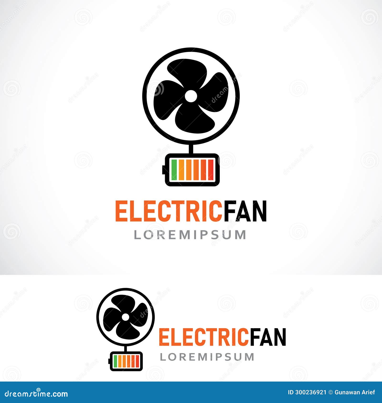 Electric Fan Logo Design Template Stock Illustration - Illustration of ...