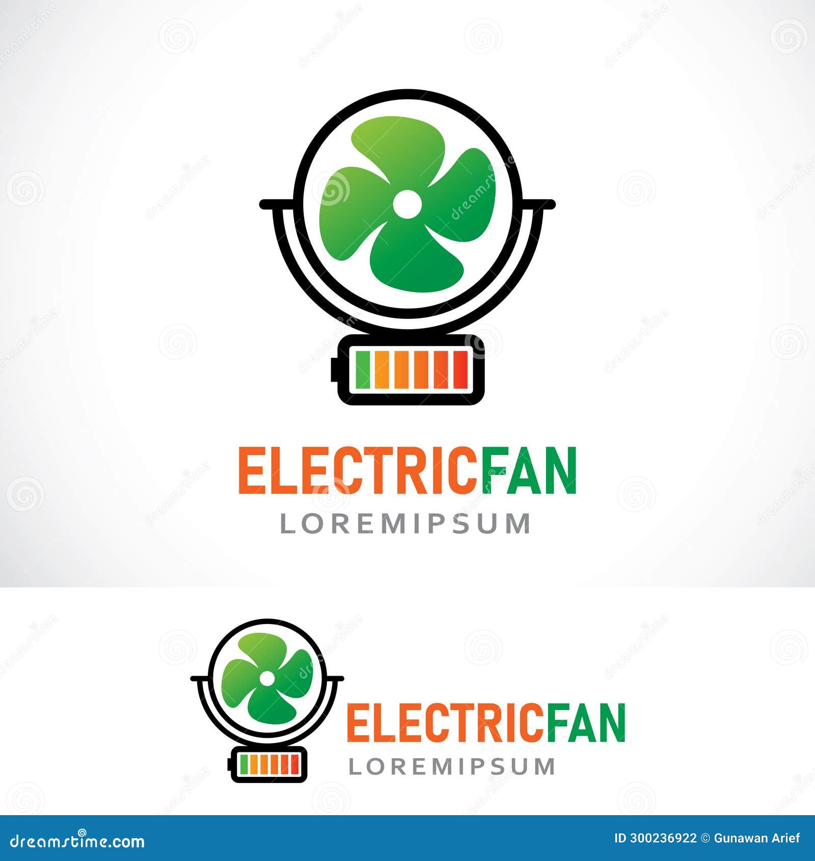 Electric Fan Logo Design Template Stock Illustration - Illustration of ...